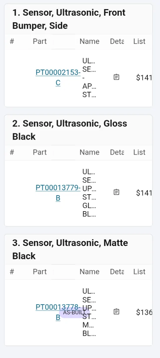 Front Parking Sensor DIY Replacement R1S | Rivian Forum - R1T R1S R2 R3 ...