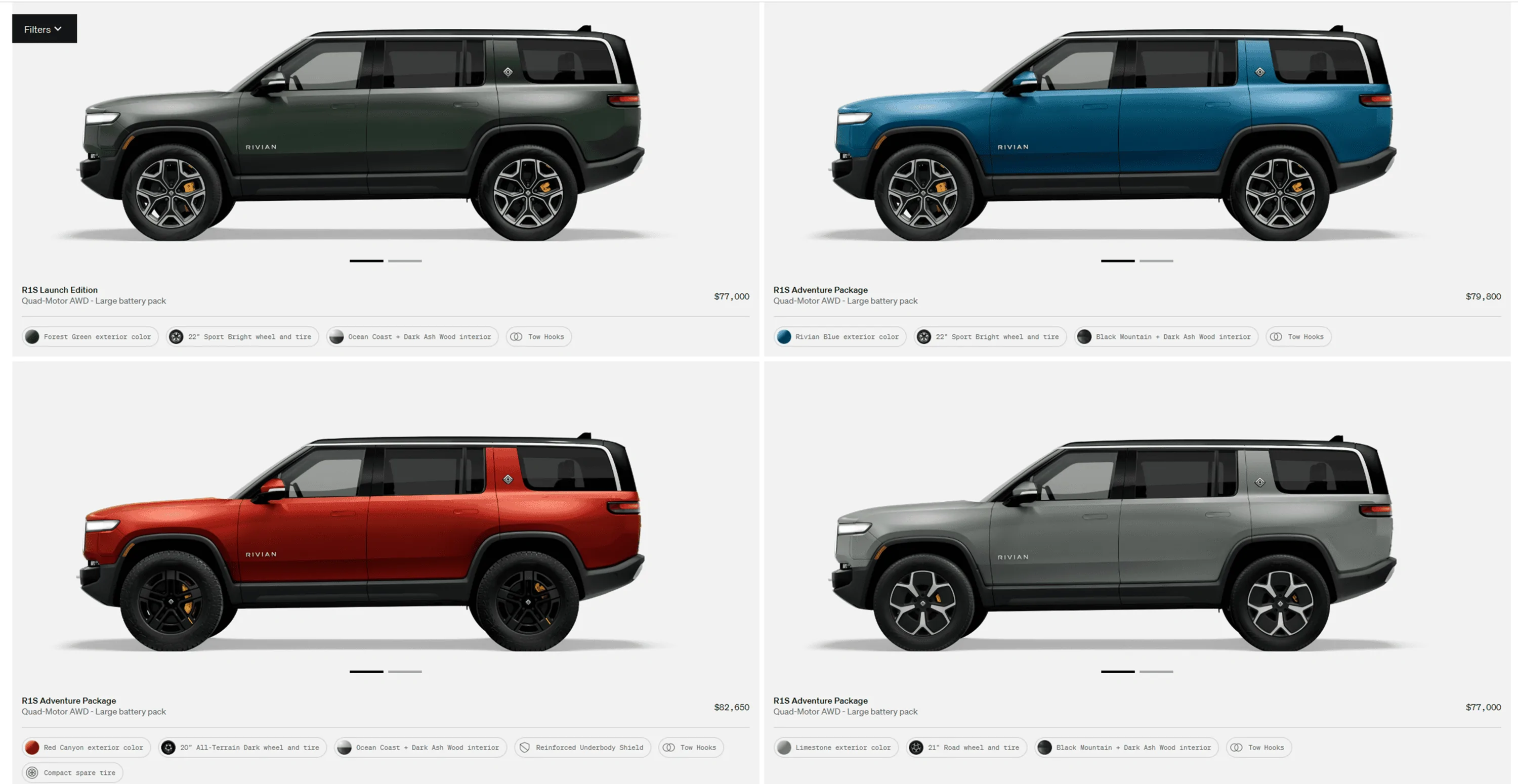 R1S Shop access live with lots of inventory! | Page 57 | Rivian Forum ...
