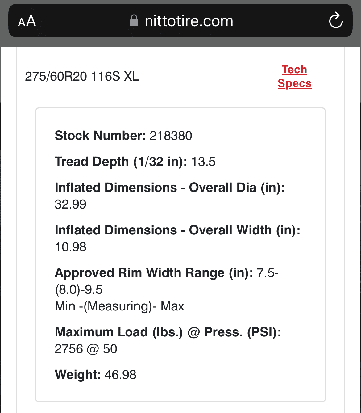 20" Nitto Recon Grappler AT tires 25% more efficient than Pirelli OEM ...