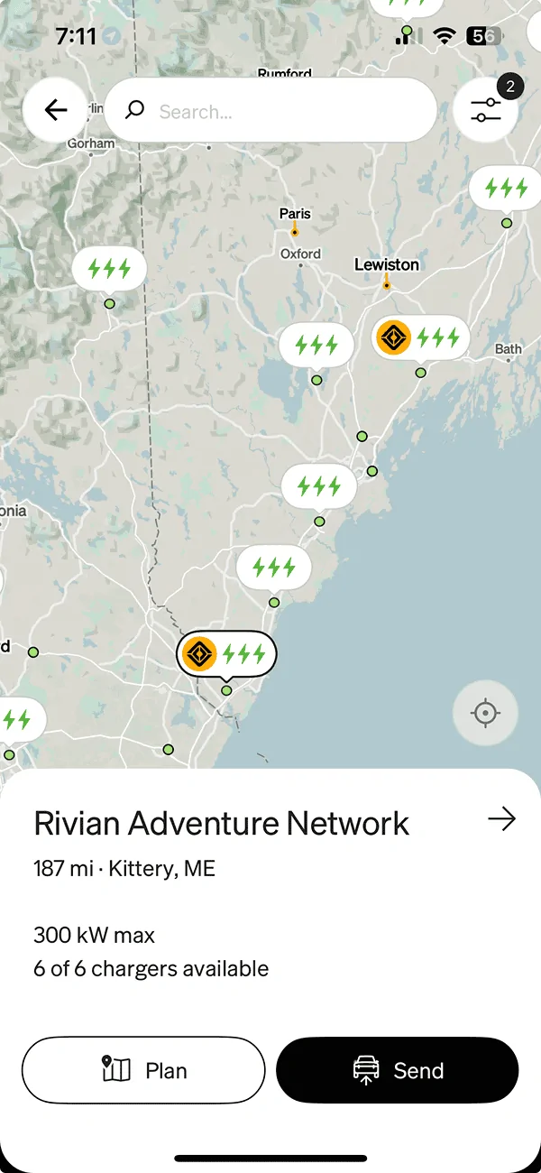 RAN Rivian Charging Stations Locations Map via Google Maps | Page 129 ...