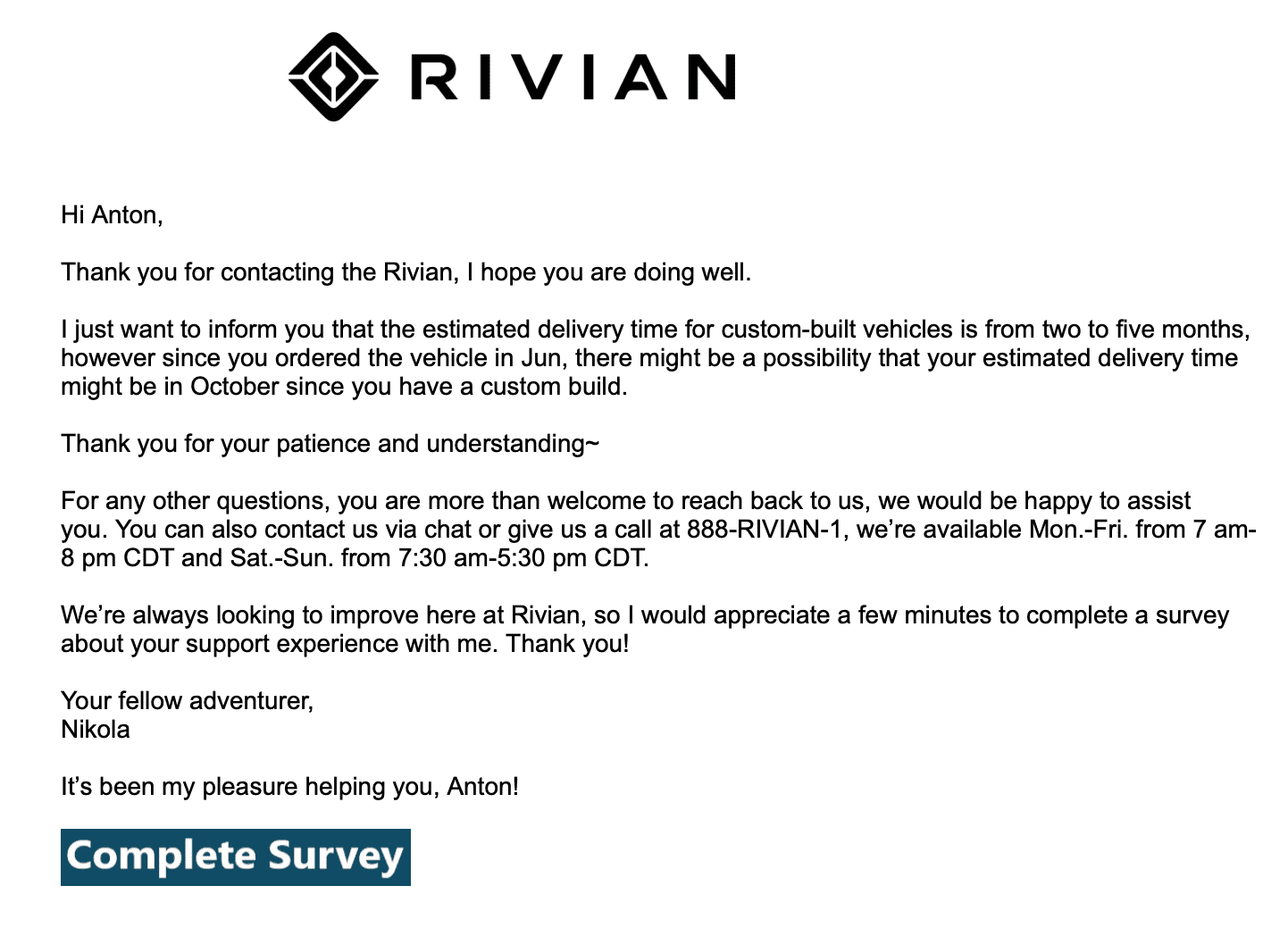 Gen 2 R1 Delivery Waiting Room ⏳ Post Your Orders! | Page 12 | Rivian ...
