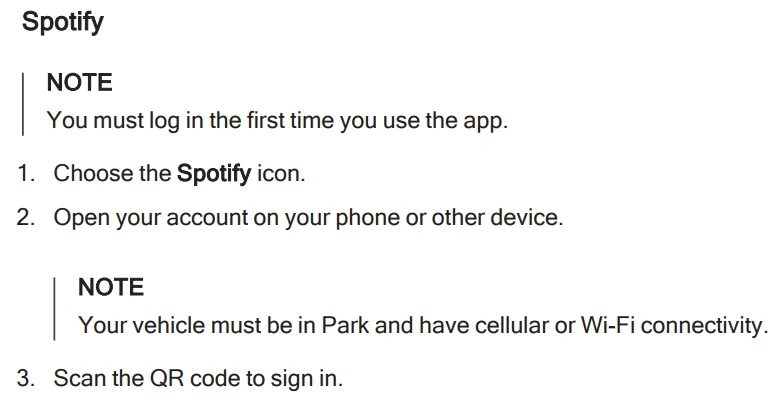 Spotify Premium connects in 2024 R1T but not the 2022 R1T. What am I ...