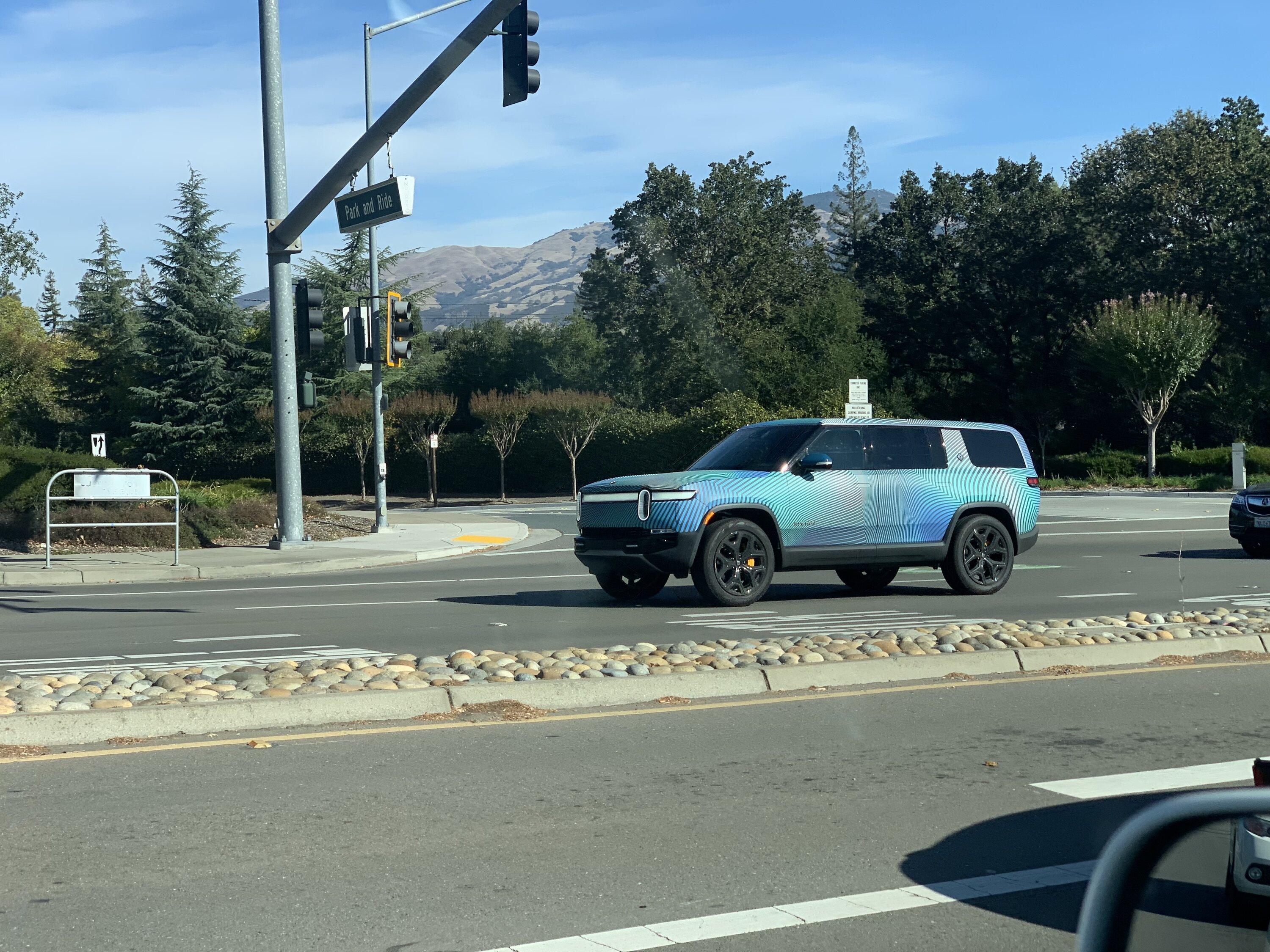 Unique R1S wrap (edit: camouflaged tester) | Rivian Forums - R1T R1S R2 ...
