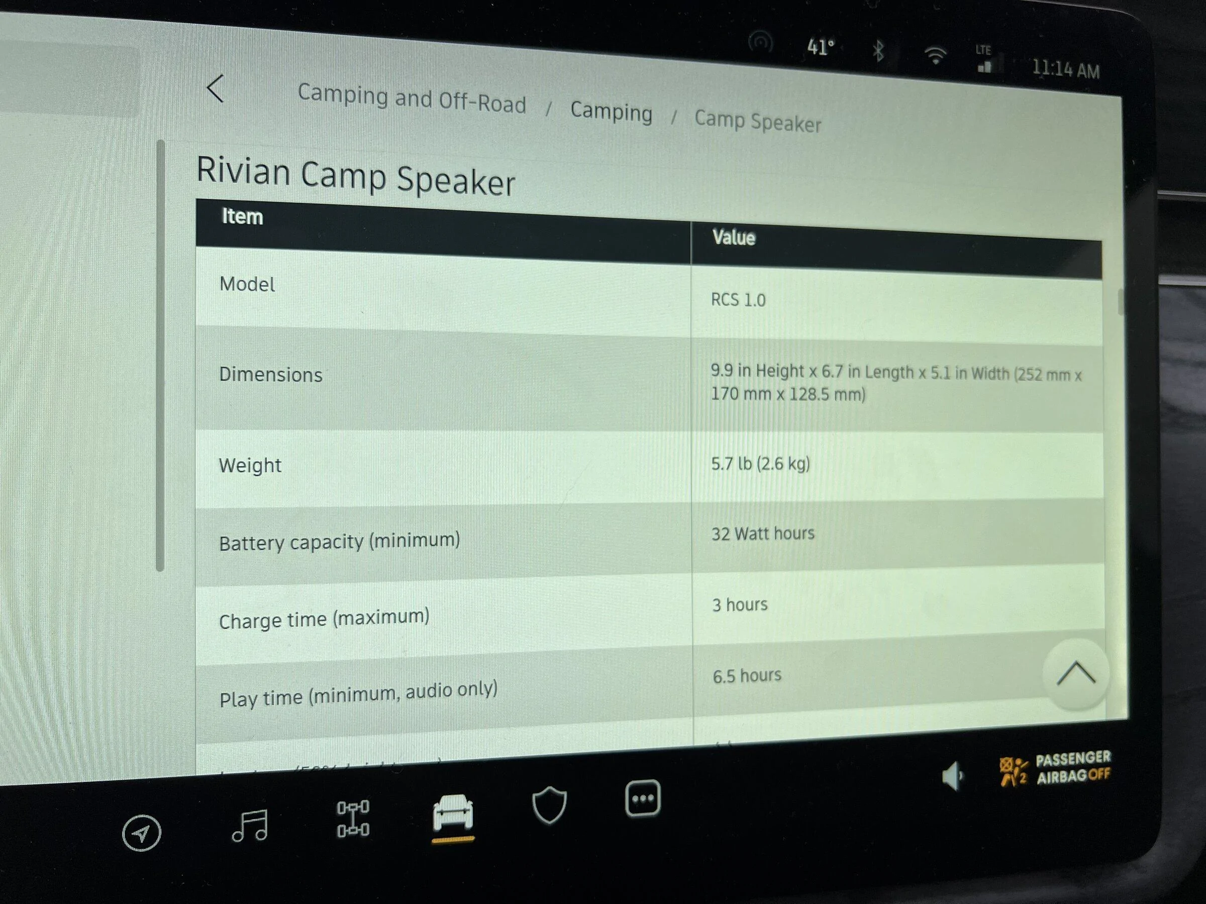 Rivian Camp Speaker menus / operation details | Rivian Forum - R1T R1S ...