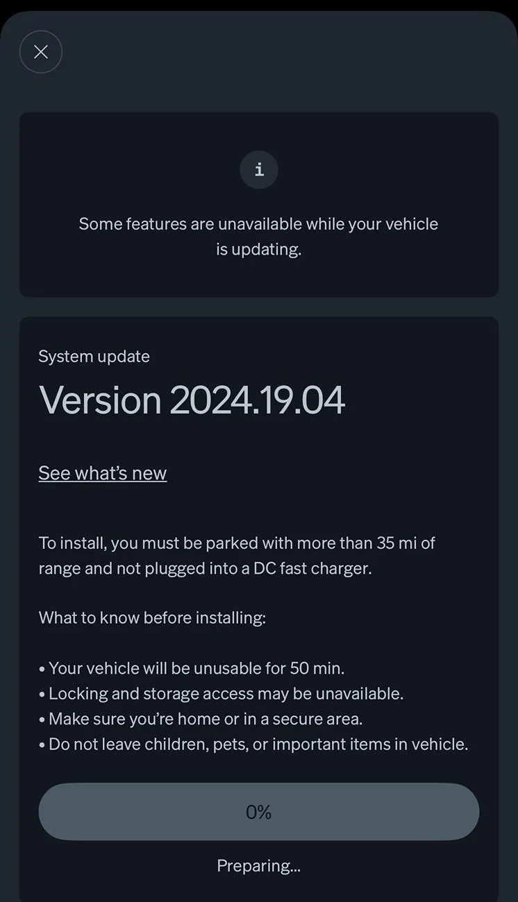 2024.19.04 software update now installing! Share your impressions ...