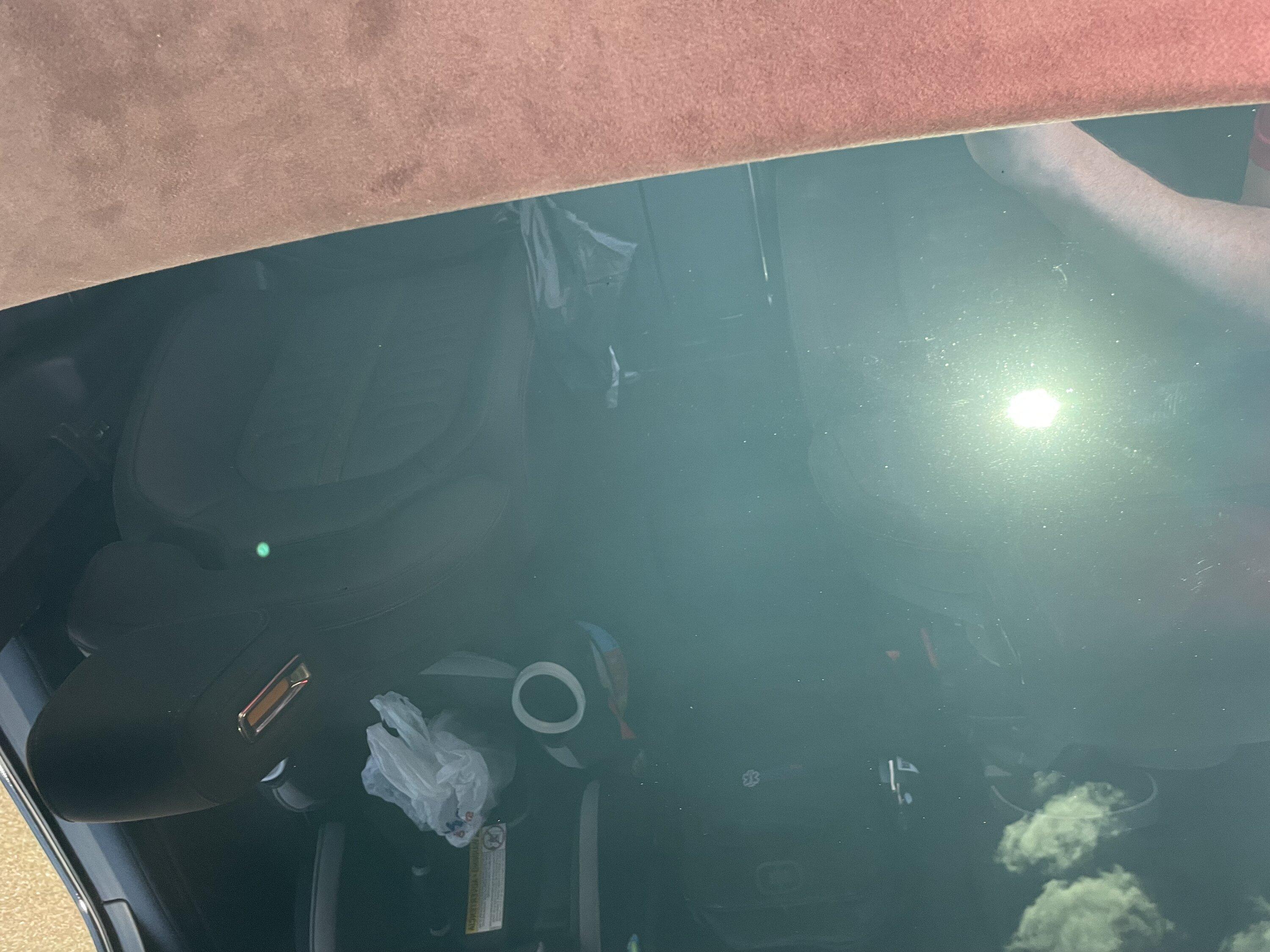 Installed on R1T: Tinted ROOF glass and CLEAR FRONT windshield HEAT and ...