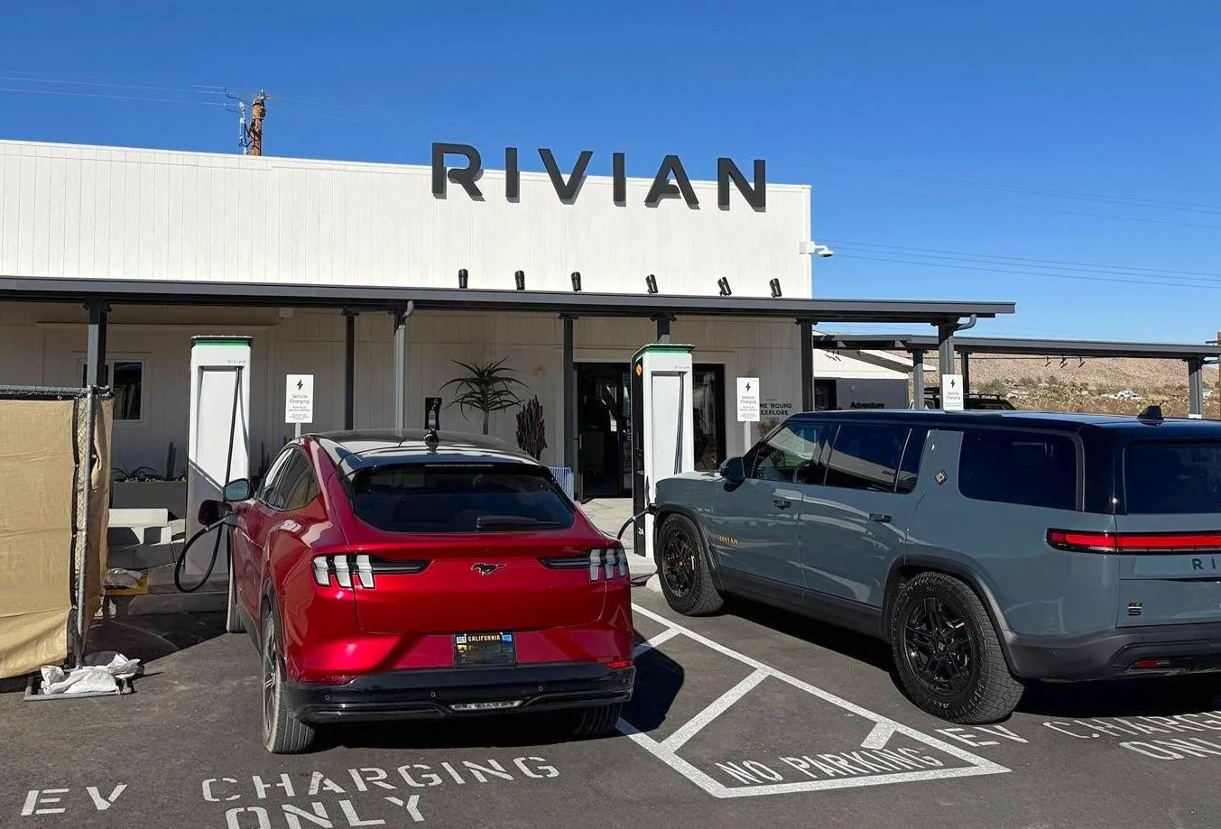 Thank you Rivian Joshua Tree Charging Outpost, from a wildfire evacuee ...