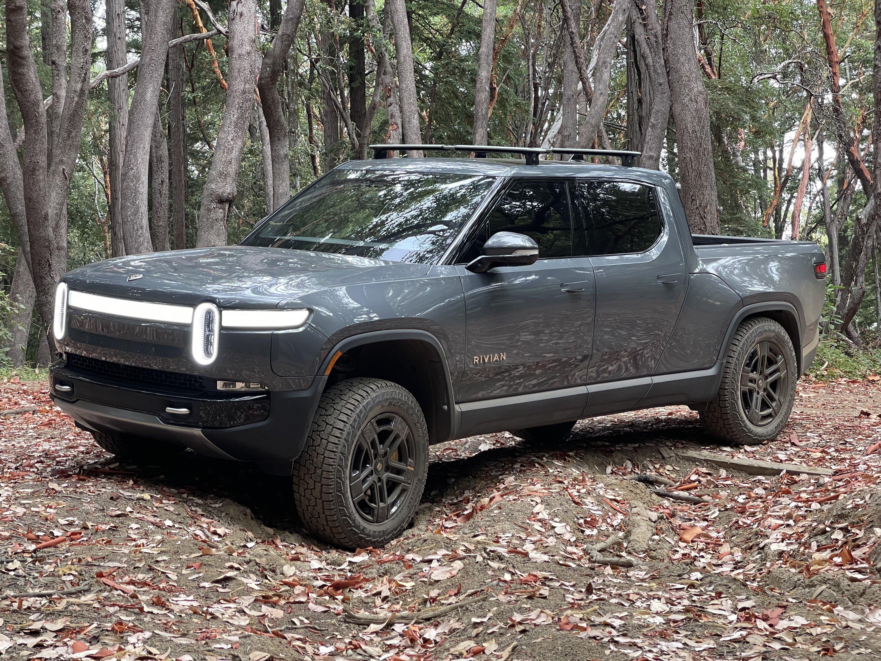 Received my new 20" A/T's w/ Darks, had to test them out | Rivian Forum ...