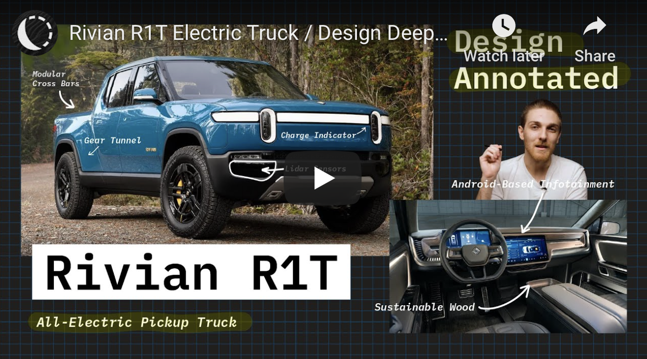Rivian R1T Design Deep Dive by a Designer | Rivian Forum - R1T R1S R2 ...