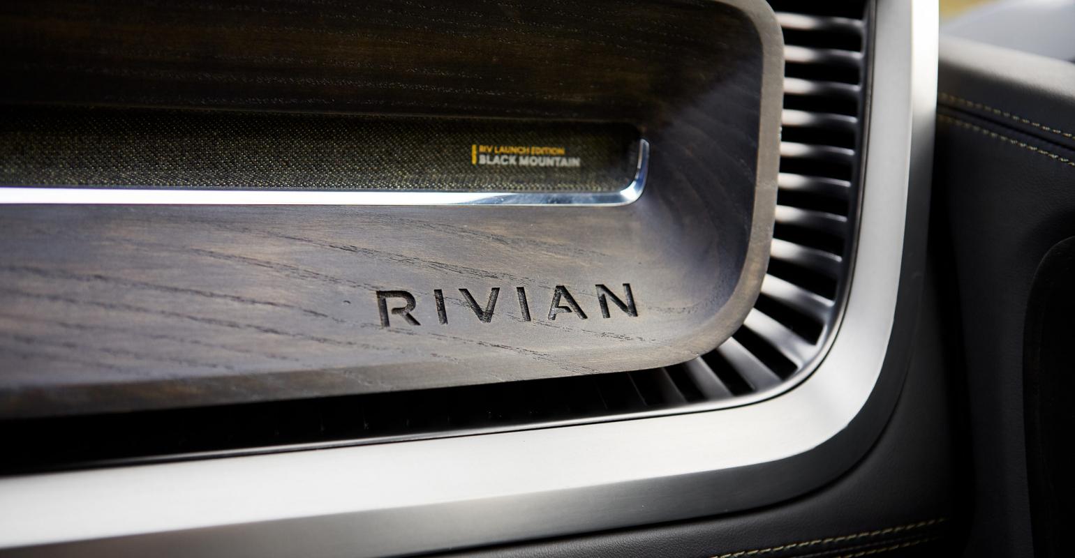 Closeup photo of Black Mountain wood interior + Interview with Rivian’s ...