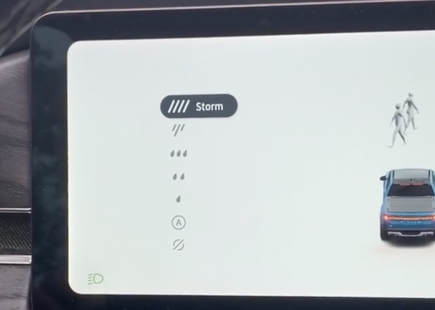 Video: scrolling through Rivian windshield wiper options - sprinkle ...