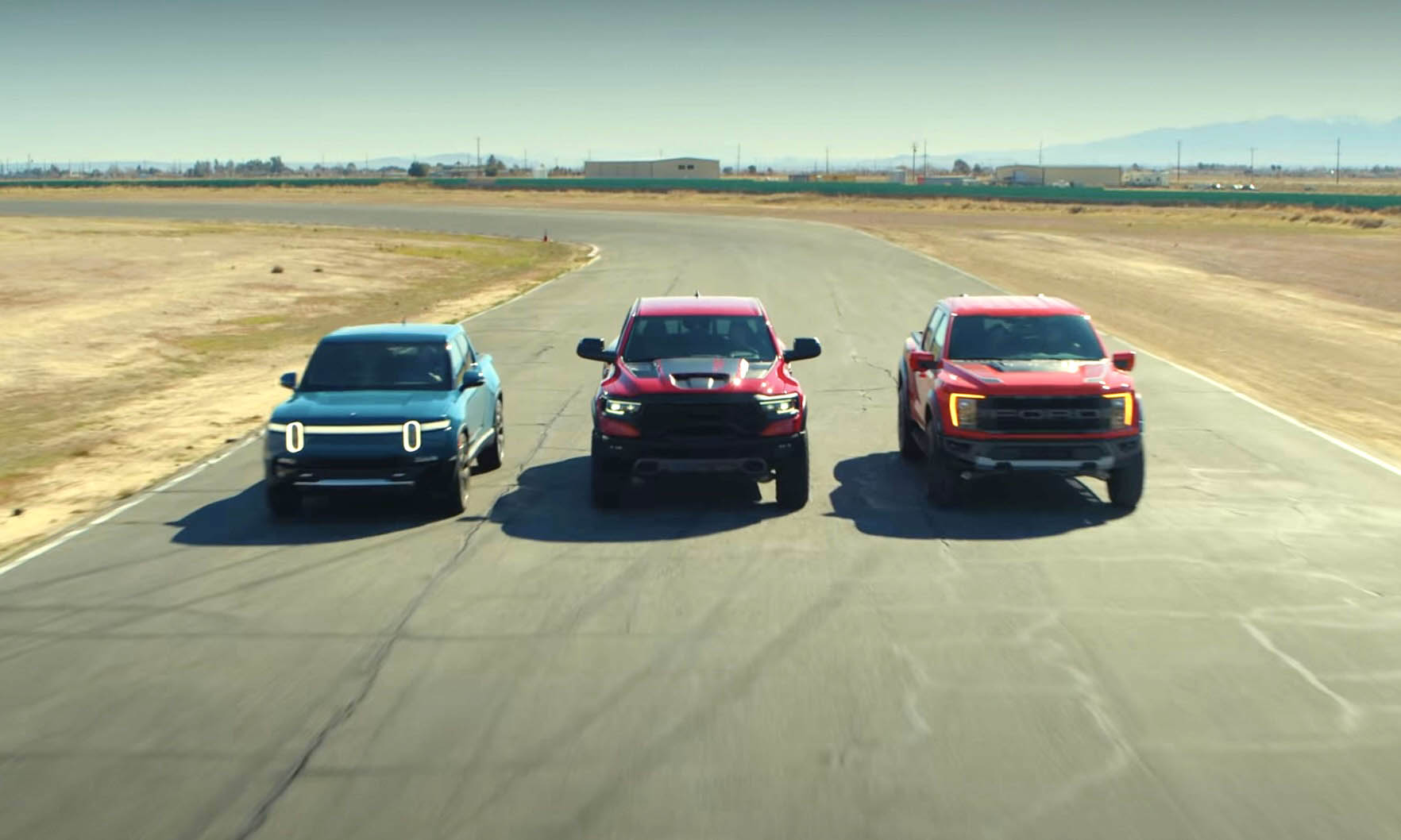 Hagerty - Pickup Race! Rivian R1T vs Ram TRX vs Raptor vs Syclone ...