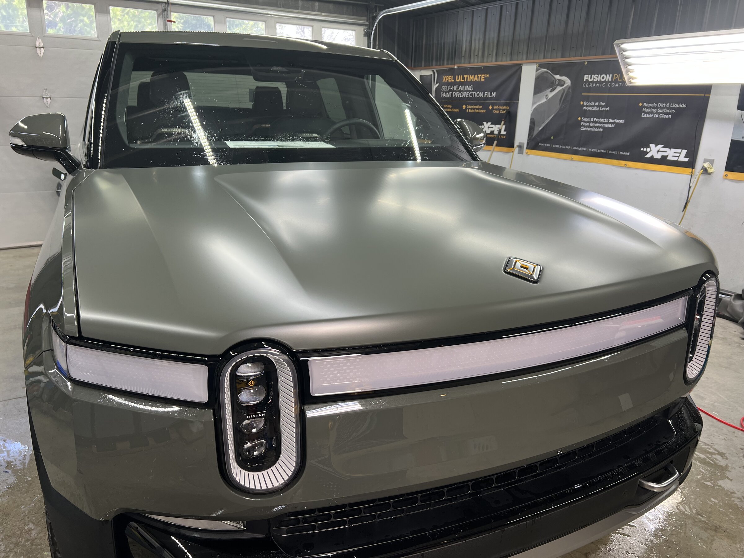 Sneak peek Xpel Stealth PPF Wrapped Launch Green R1T | Rivian Forum ...