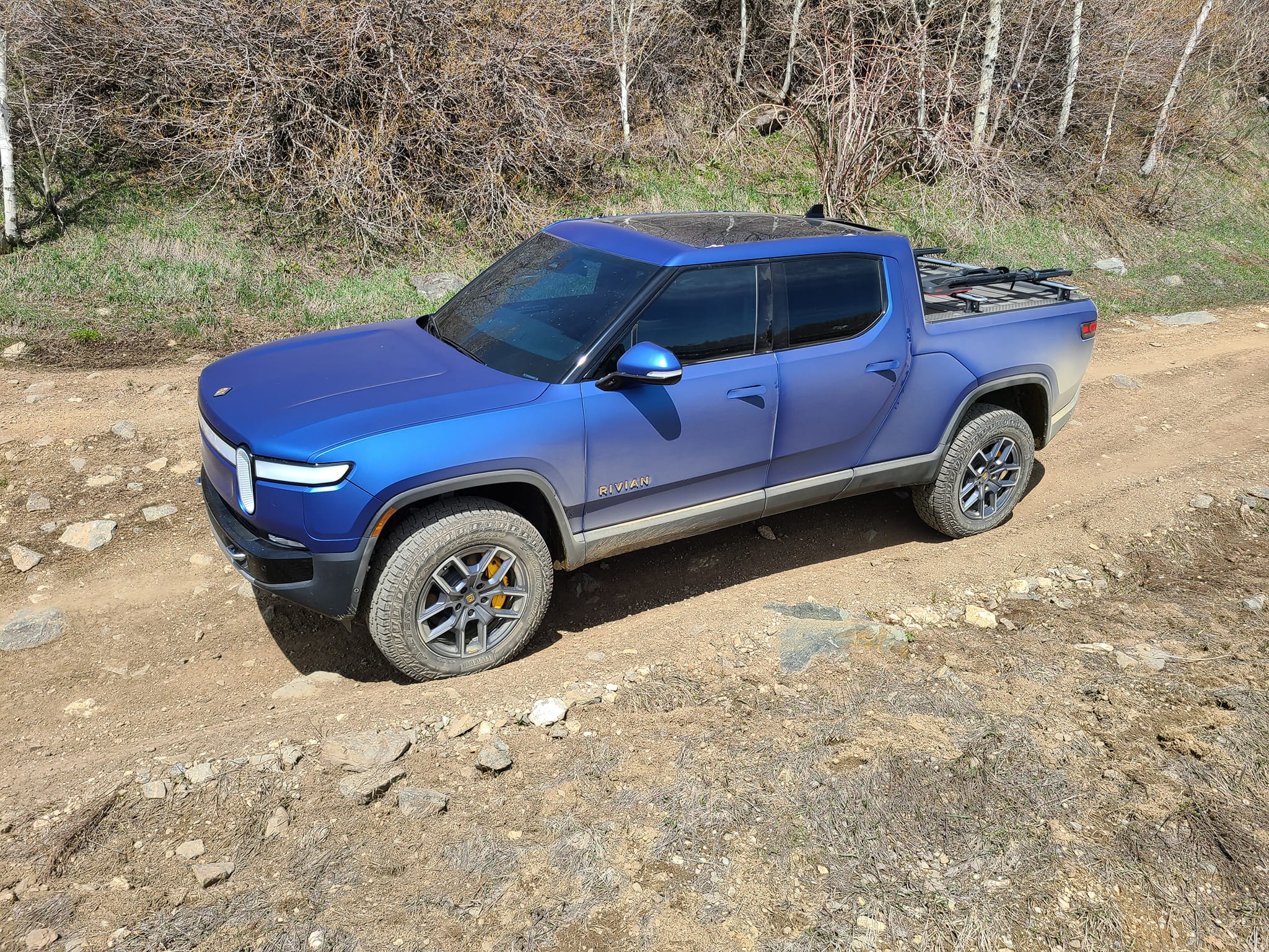 Matte Metallic Blue wrapped R1T | Rivian Forum - R1T R1S R2 R3 News ...
