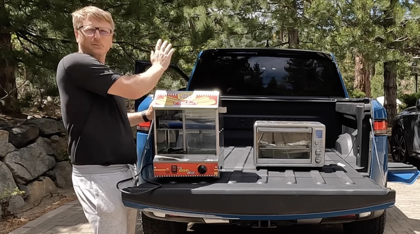 R1T Cooking/ Small Tailgating Appliances Test With Onboard 120V Outlet ...