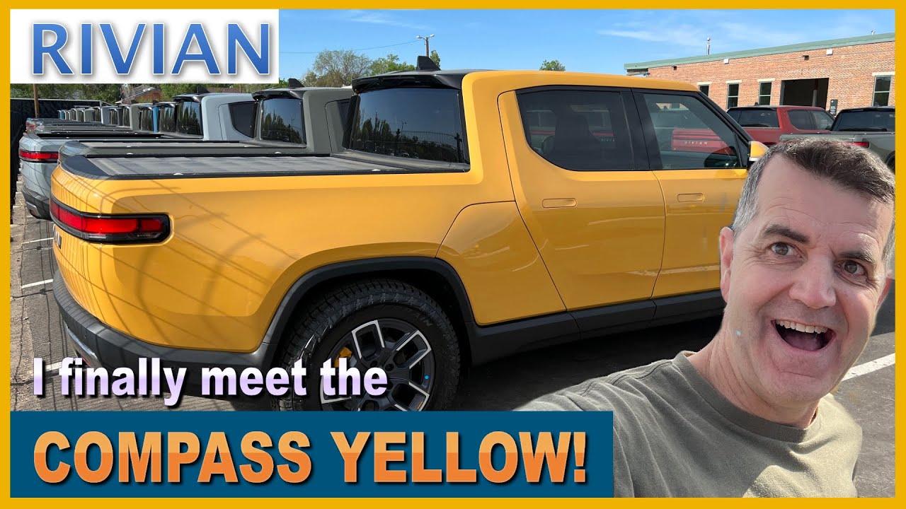 Compass Yellow Rivian R1T at the Denver Service Center! | Rivian Forum ...