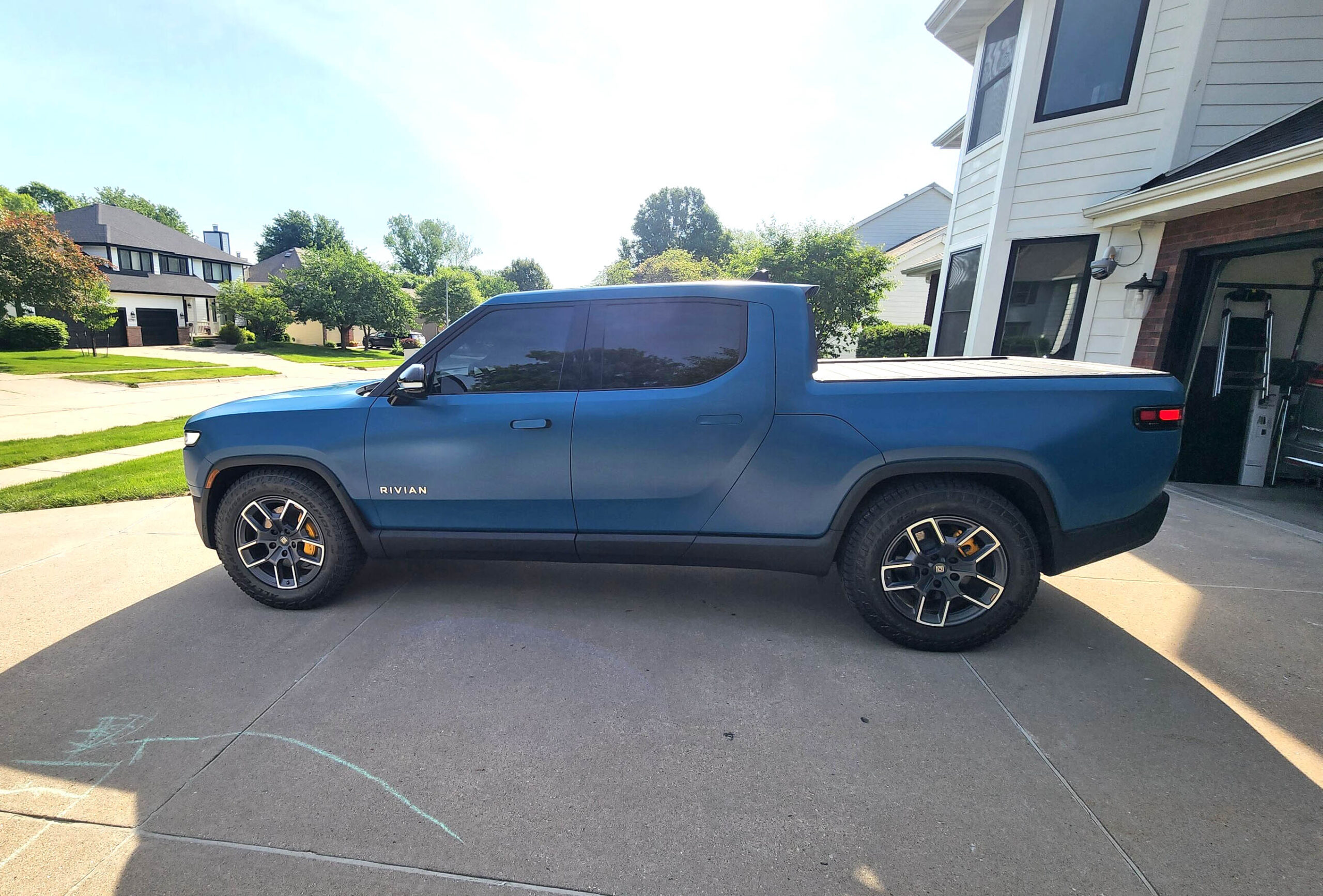 SunTek Ultra Matte PPF Wrap and Evolve Tint on Rivian Blue R1T | Rivian ...