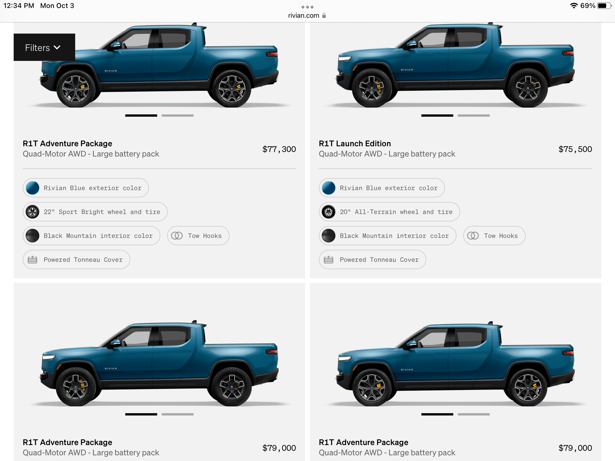 Fresh inventory dump in the R1T Shop (LA area) | Rivian Forum - R1T R1S ...