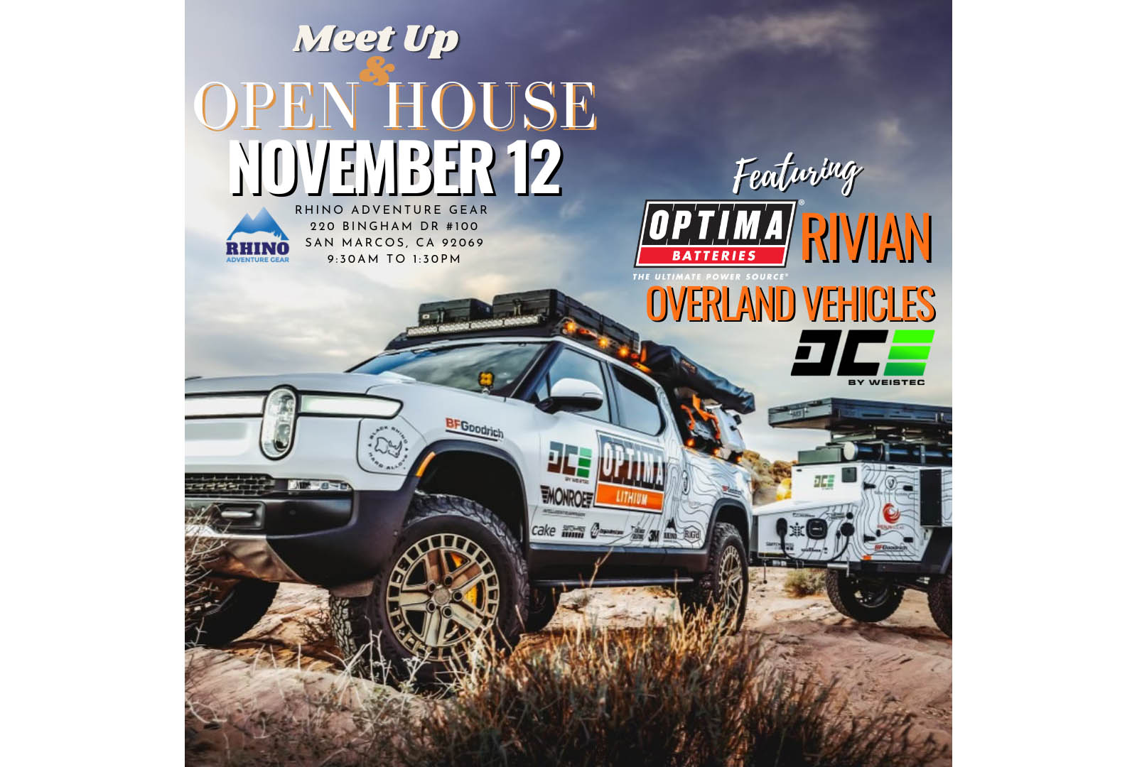 📍 The OPTIMA SEMA Rivians and trailers national tour locations & dates ...