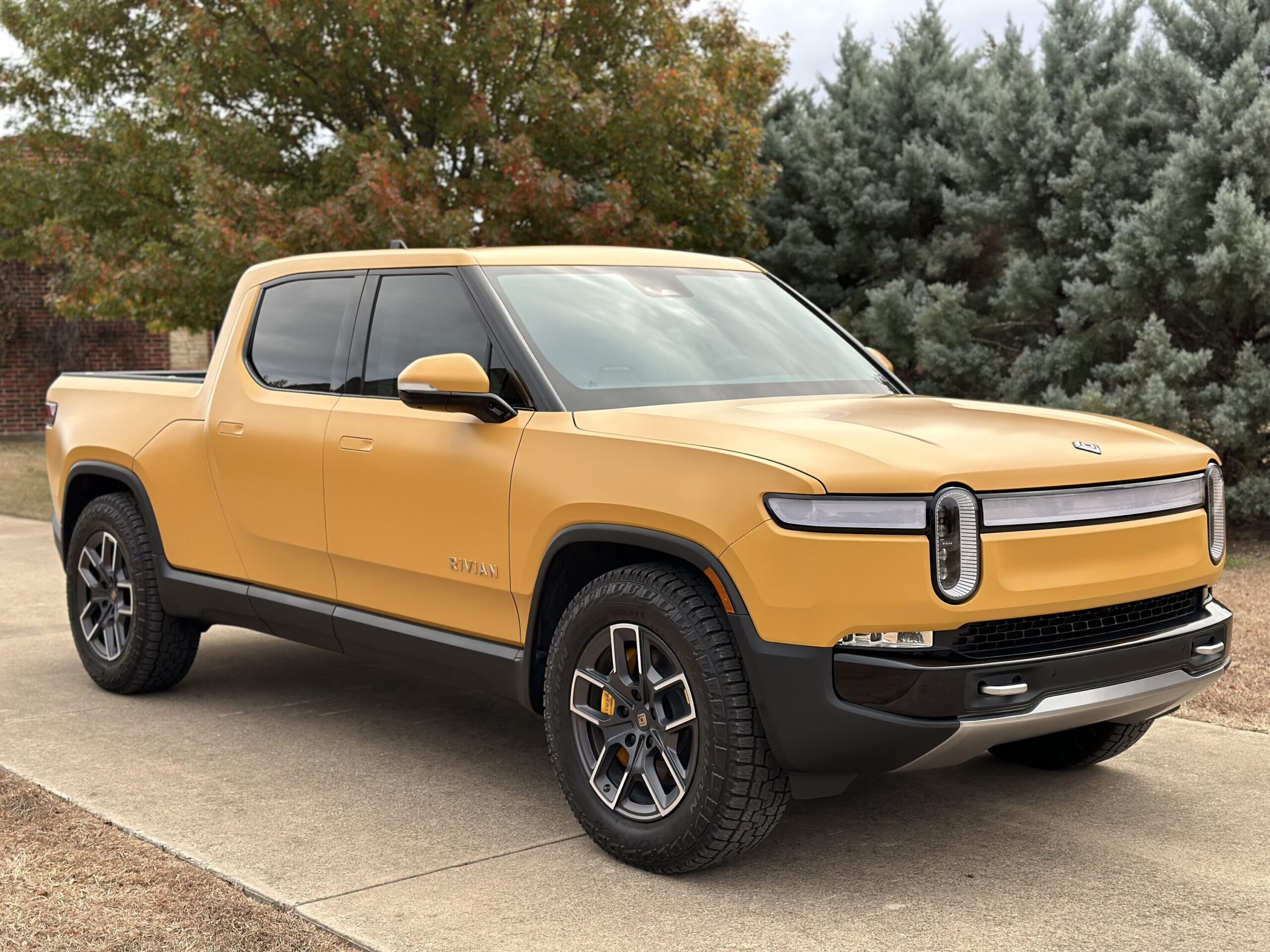 Stealthy Banana ? -- Compass Yellow R1T w/ Tint and Stealth PPF Wrap ...