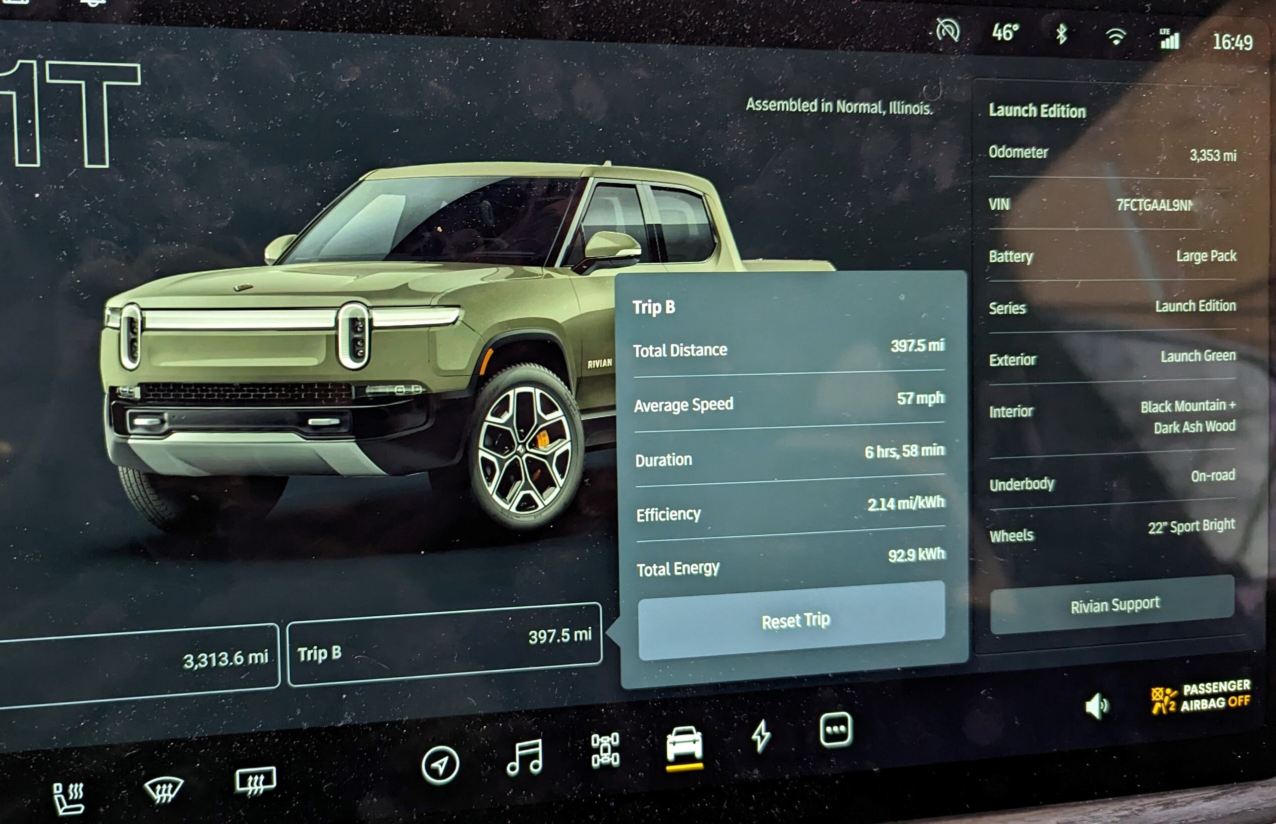 R1T trip report : 800mi, sub-freezing temps, grade: B+ | Rivian Forum ...