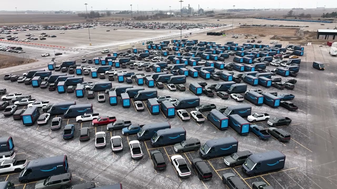 New Rivian Factory Drone Footage - Amazon will be happy! | Rivian Forum ...