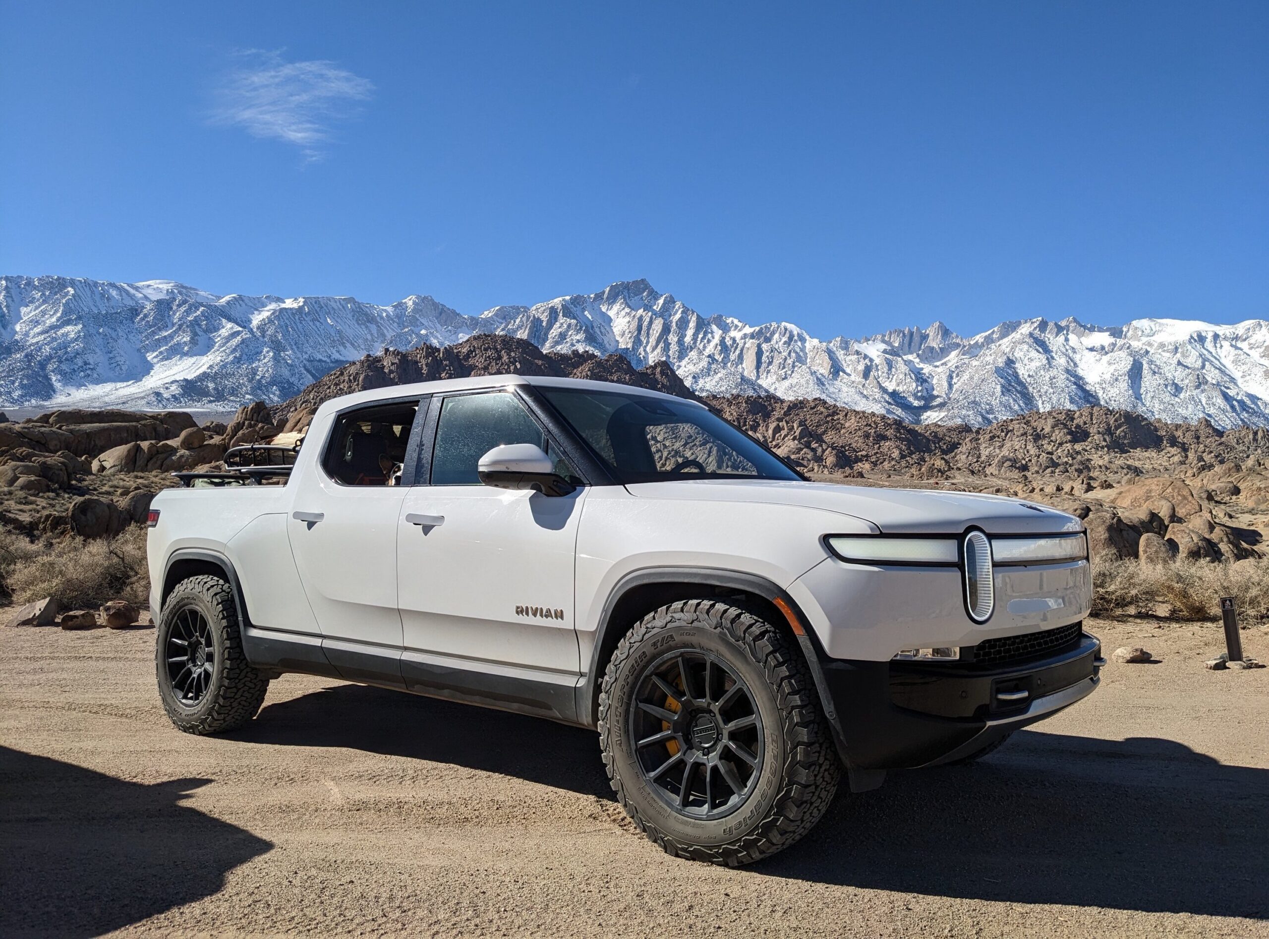 Snow & Desert shakedown bed camping trip in R1T @ Bishop, CA | Rivian ...