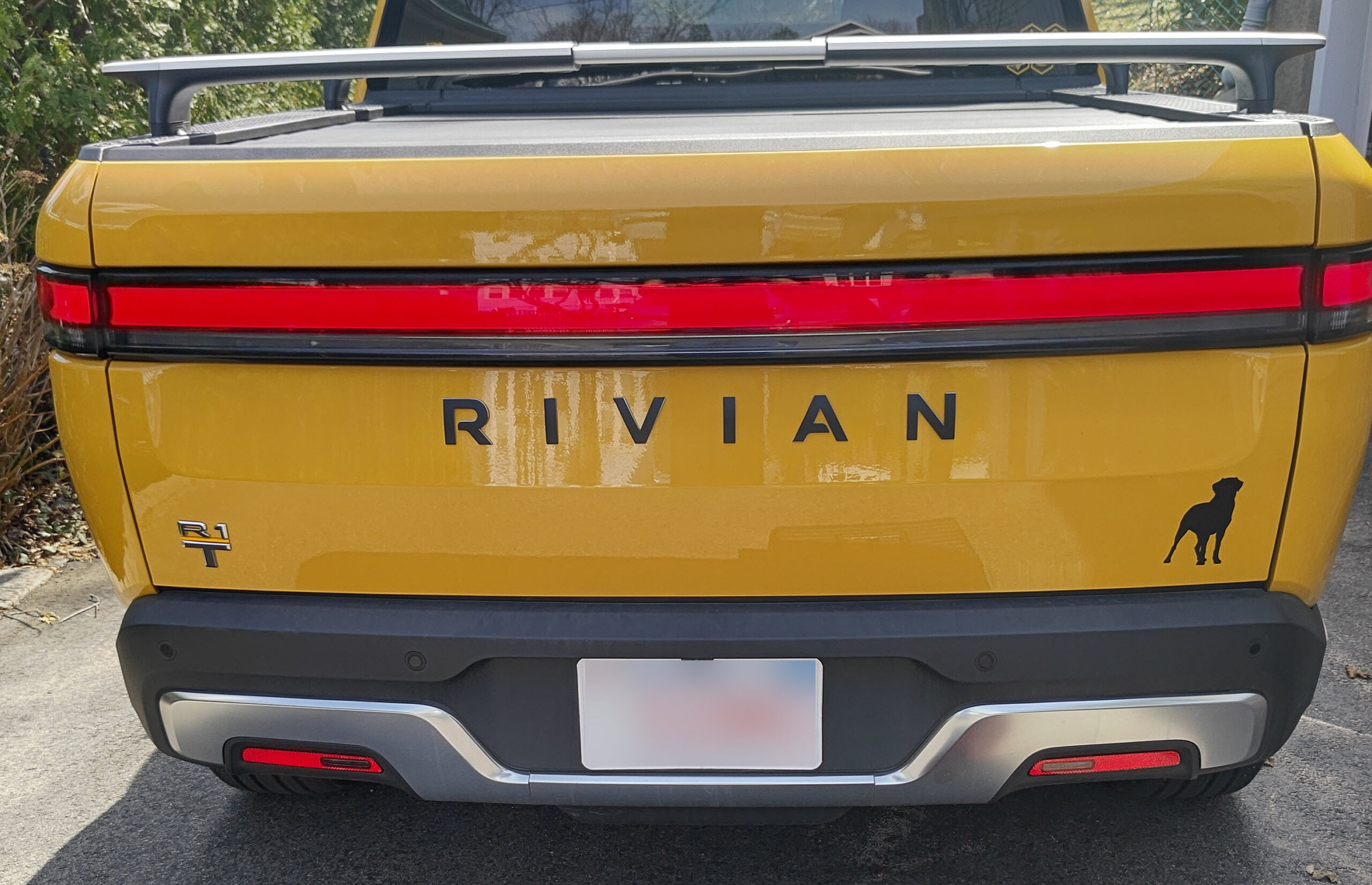 Blacked out my logos with vinyl | Rivian Forum - R1T R1S R2 R3 News ...