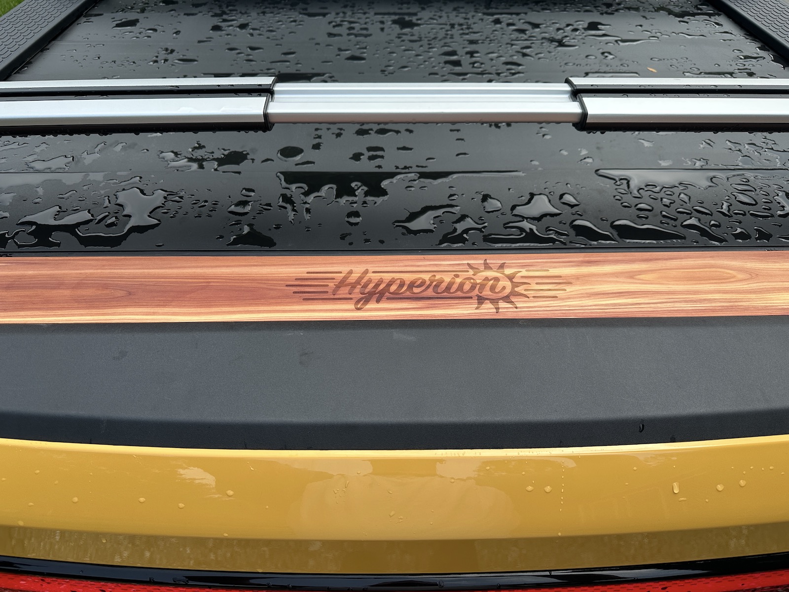 My tramp stamp temporary fix for my powered tonneau | Rivian Forum ...