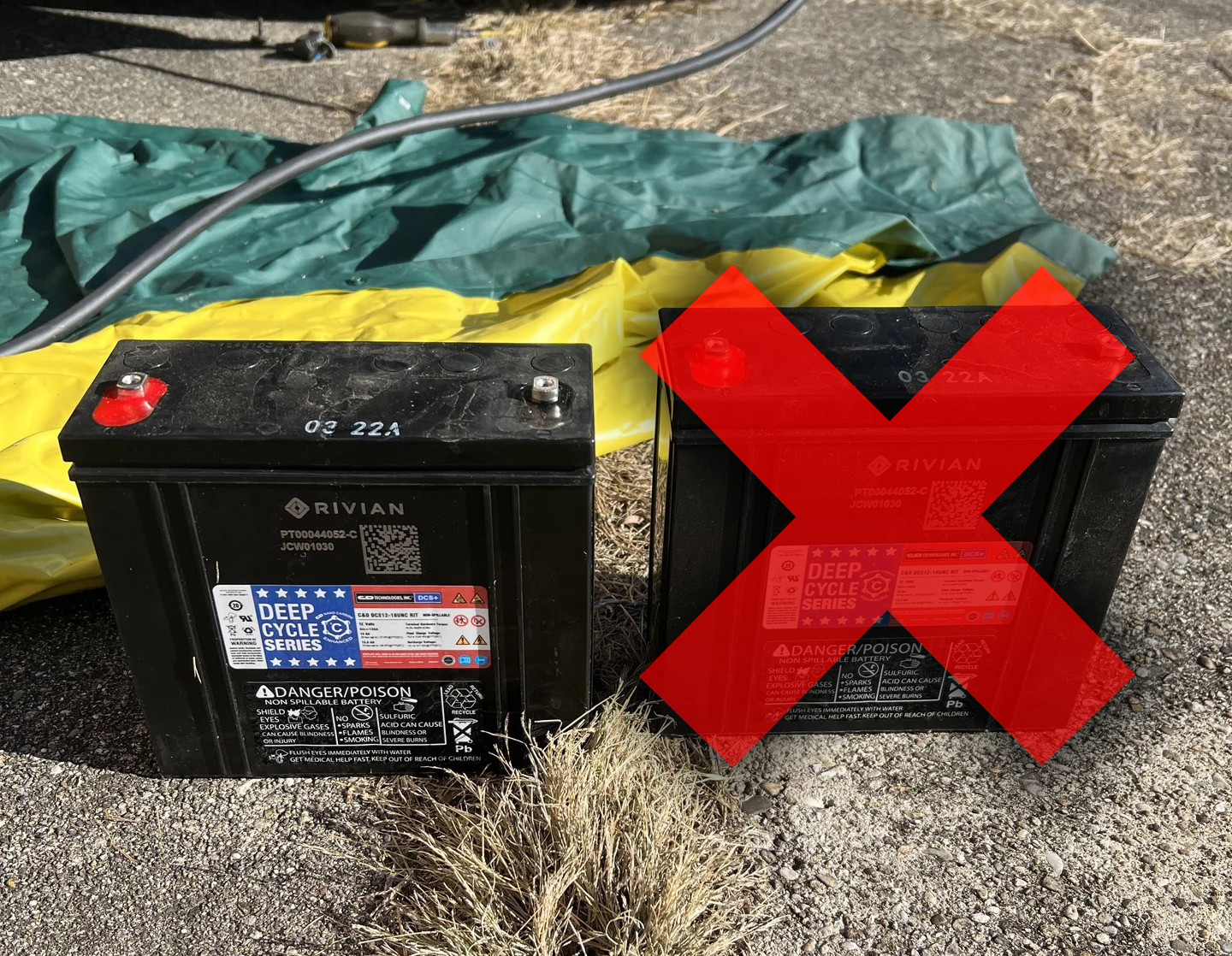 Confirmed: Newer production R1 only have a single 12v battery, but ...