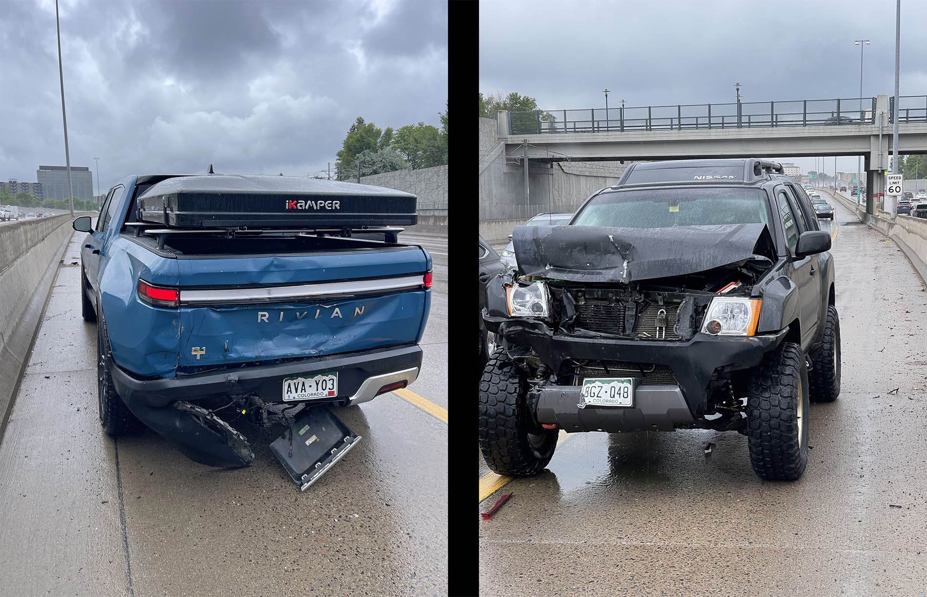 We're OK, but our R1T is not..... rear ended accident | Rivian Forum ...
