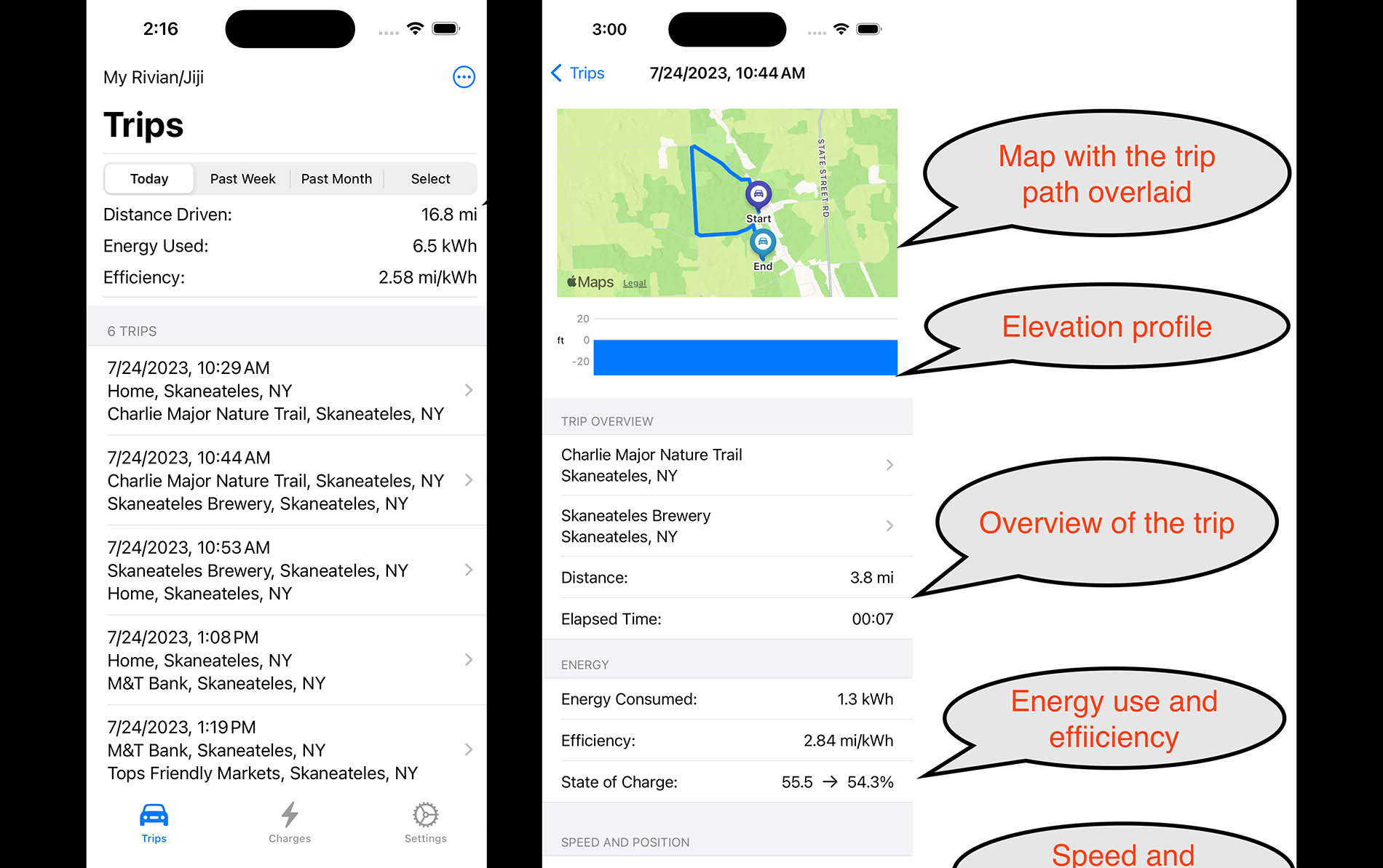 Preview of my iOS Rivian trip / charge app | Rivian Forum - R1T R1S R2 ...
