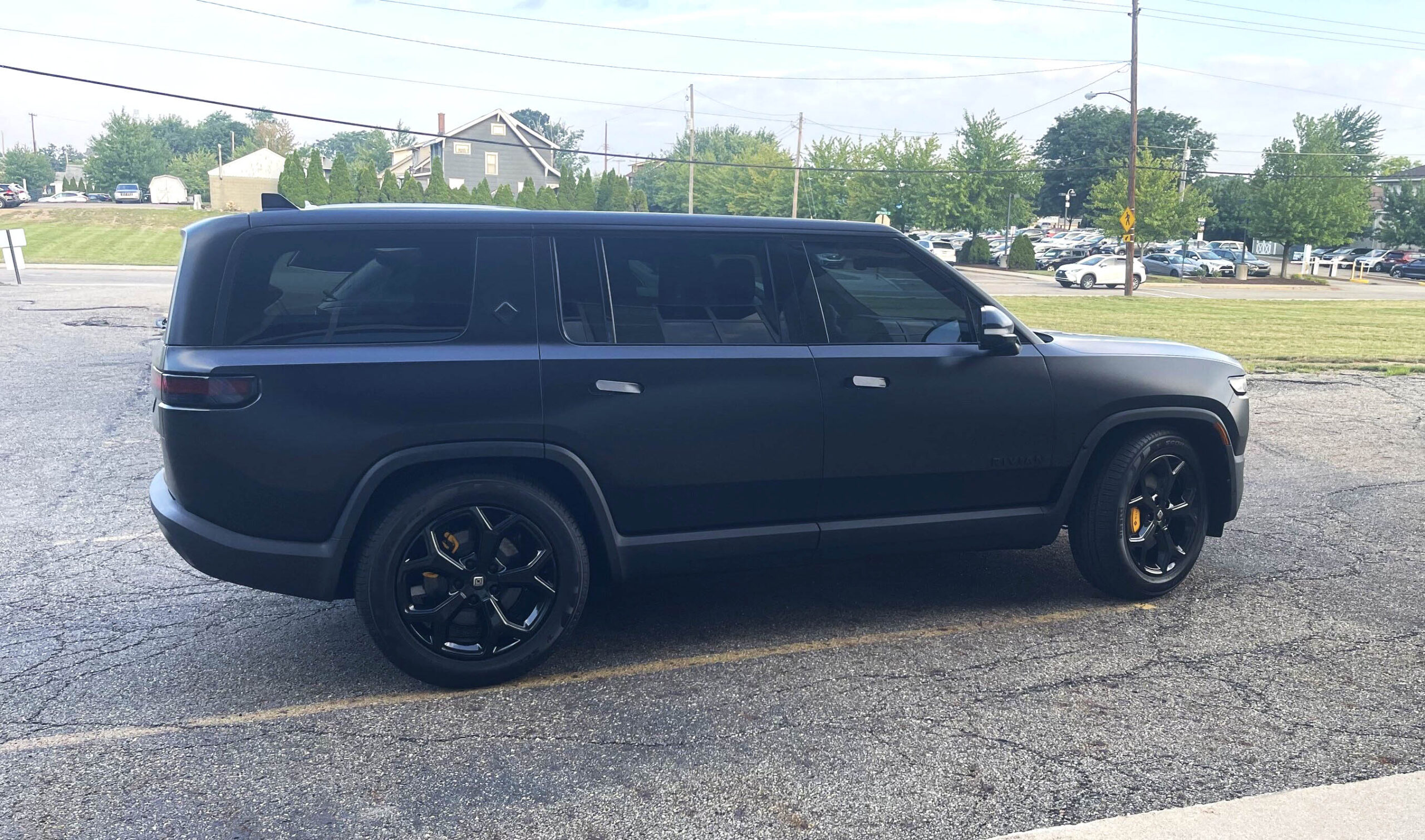 Blacked Out Stealth Wrapped Entire R1S | Rivian Forum - R1T R1S R2 R3 ...