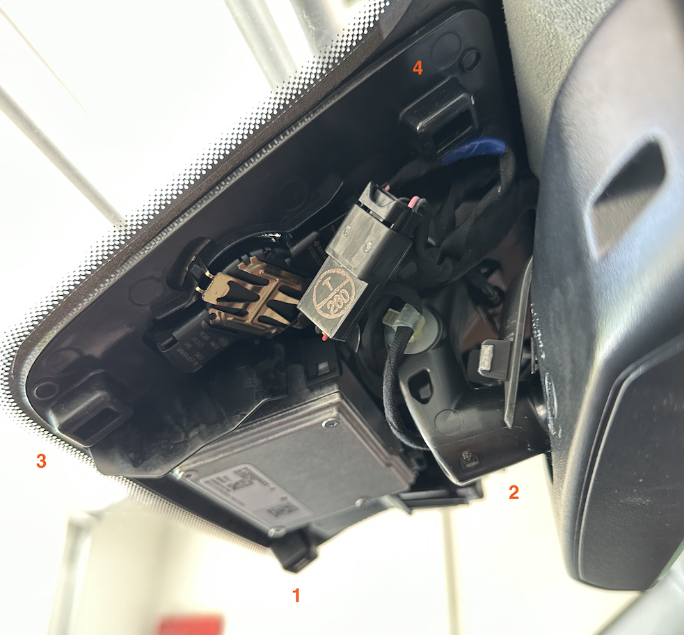 Front + rear dashcam installed via mirror tap (DIY tutorial) | Rivian ...