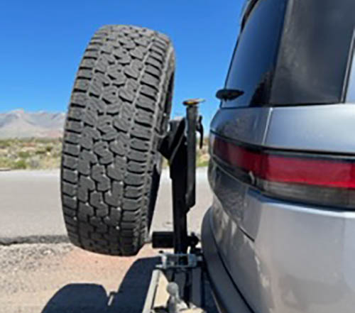 Rigid Armor hitch spare tire carrier for R1S -- installed photos ...
