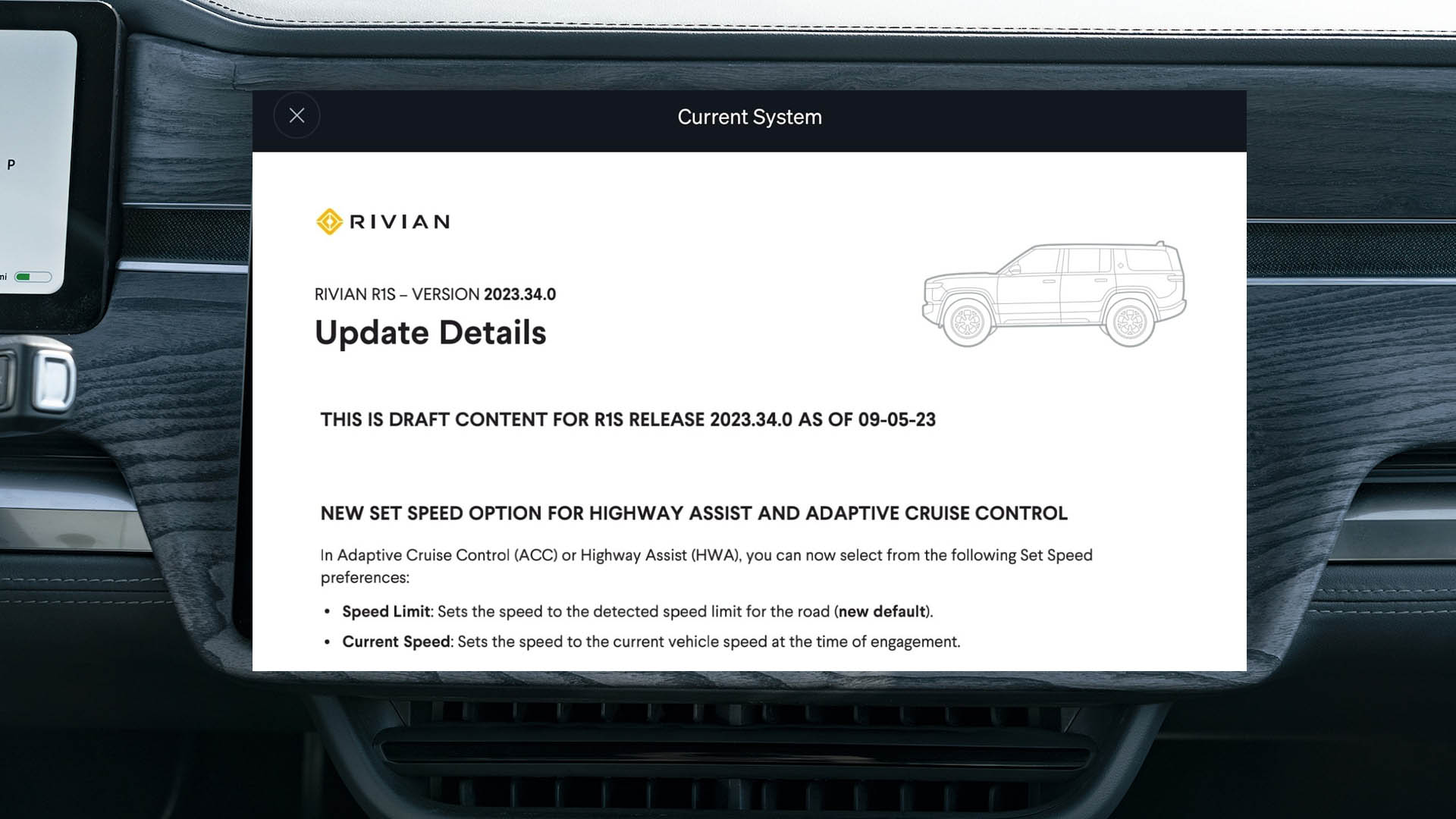 Update 2023.34.0 -- Improved Handling & Ride Comfort, Phone Call ...