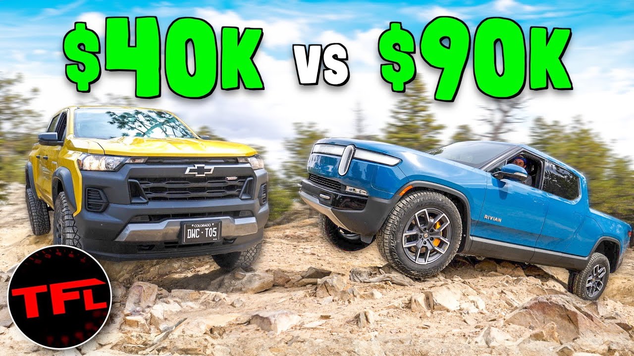 Offroad Comparison - Rivian R1T (Halloween update) vs Chevy Colorado ...