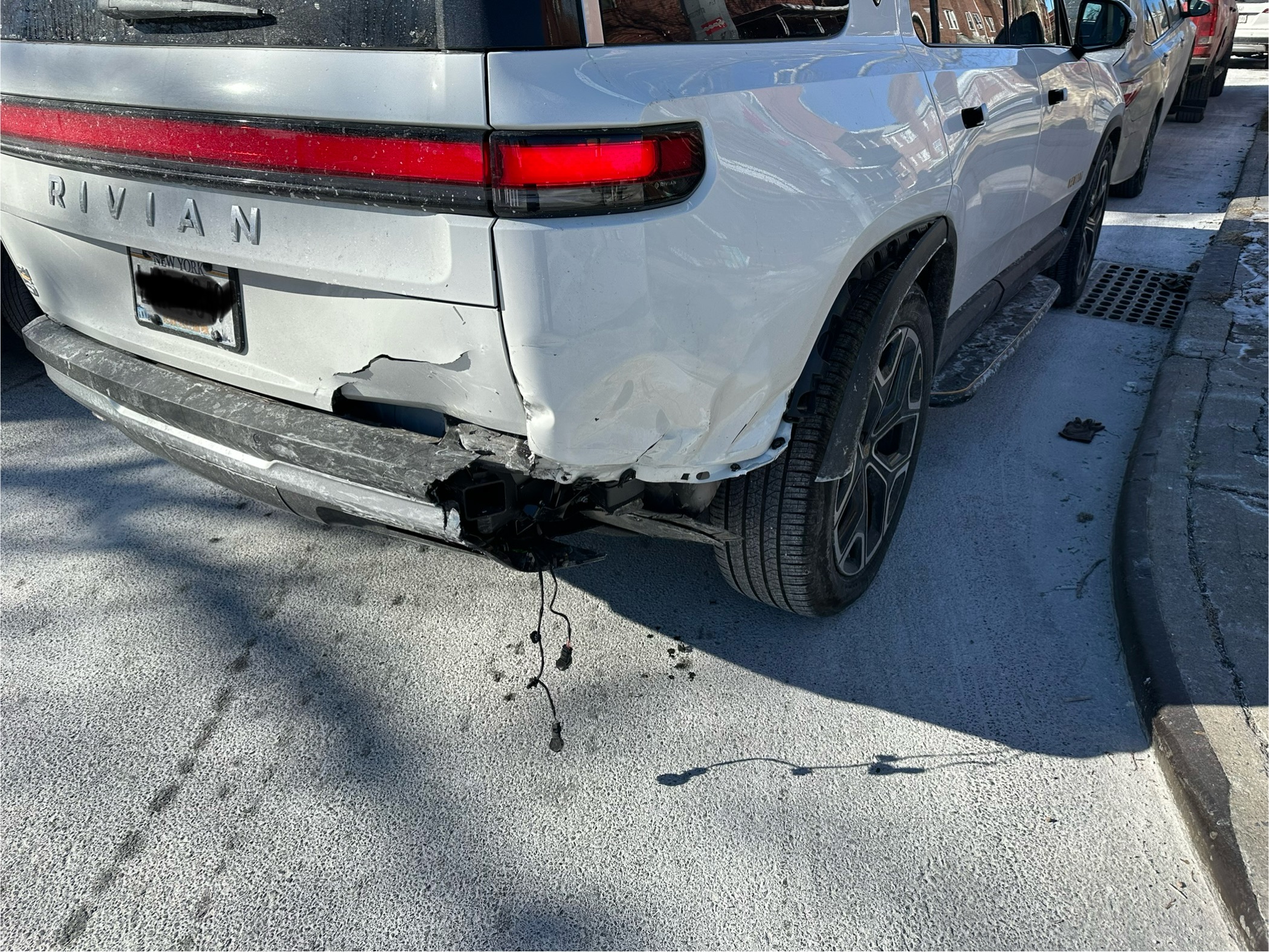 R1S rear ended badly. Taken to certified Rivian collision shop | Rivian ...