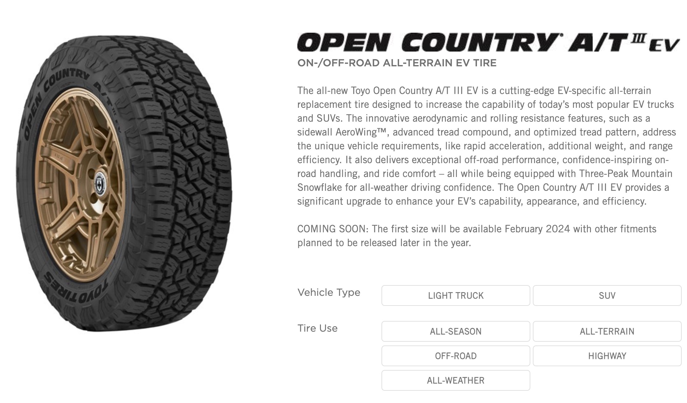 Toyo Open Country A/T EV tires new release | Rivian Forum - R1T R1S R2 ...