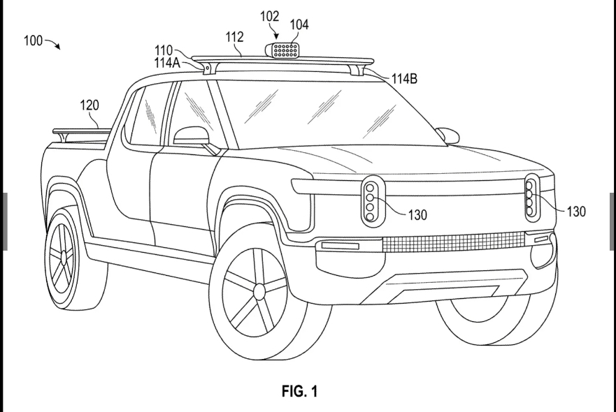 Rivian Patents Crossbar Roof Light | Rivian Forum - R1T R1S R2 R3 News ...