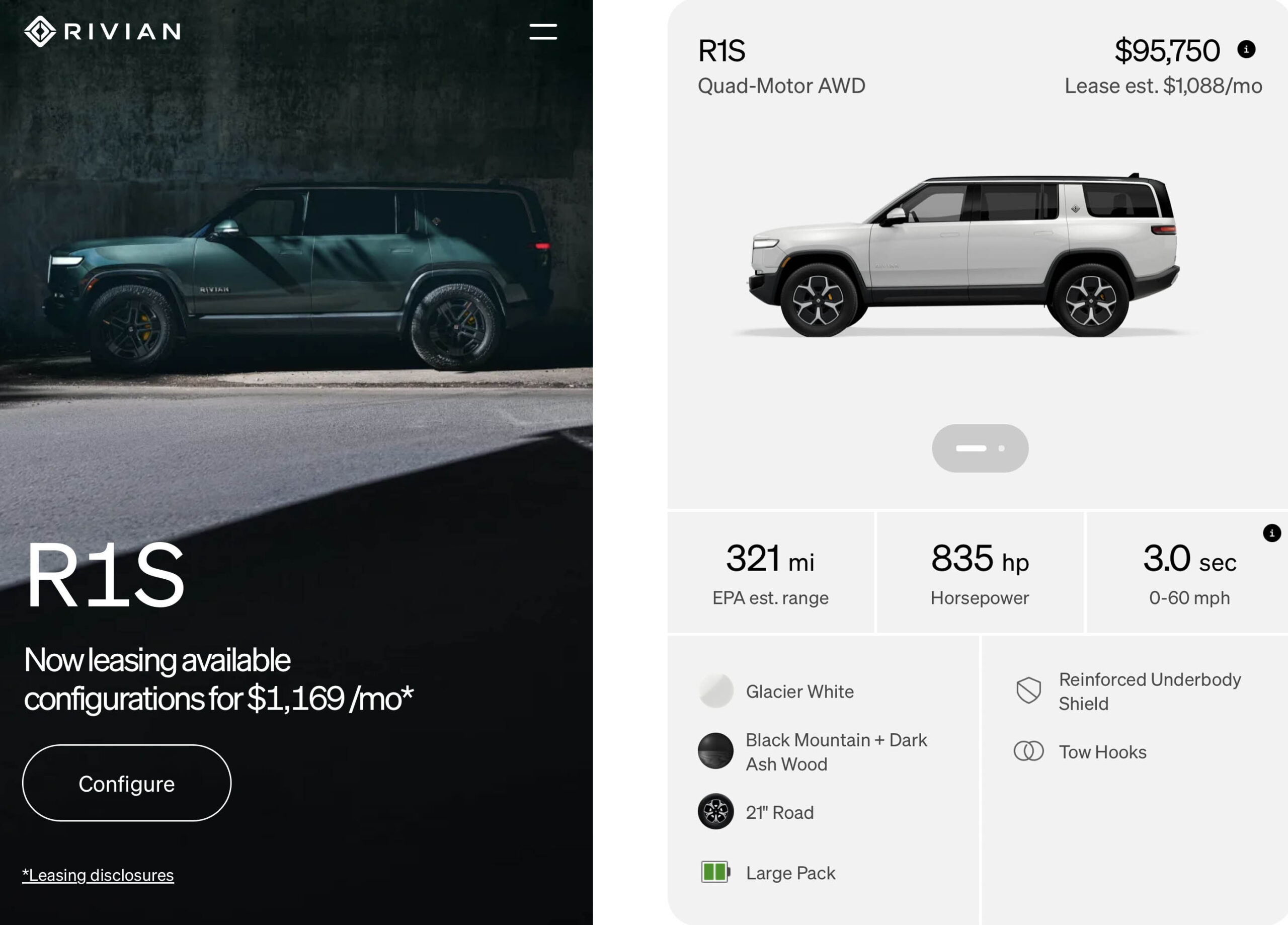 R1S Leasing and Purchase Vehicles Now Available in Online Shop ...