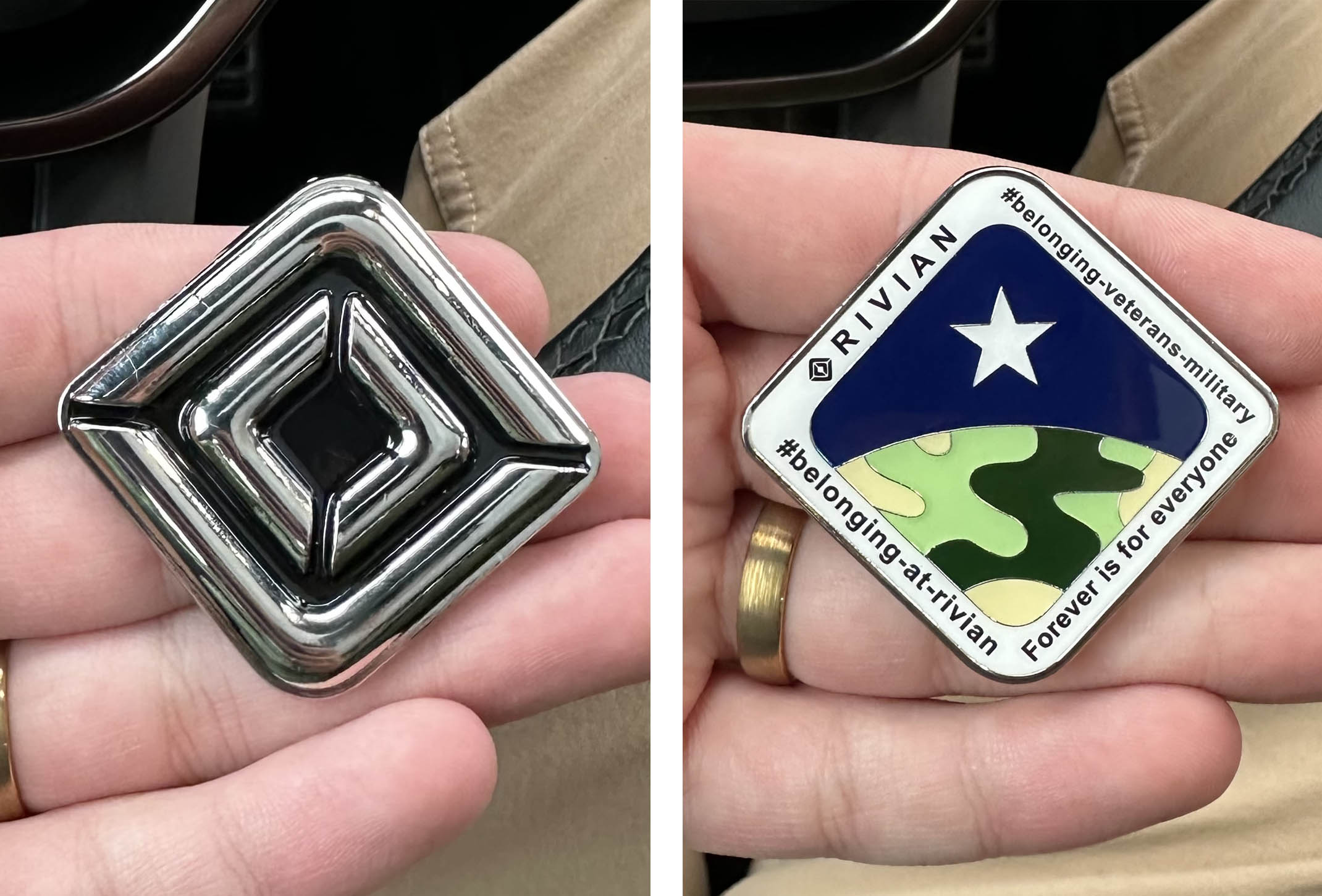 Rivian military veterans medallion | Rivian Forum - R1T R1S R2 R3 News ...