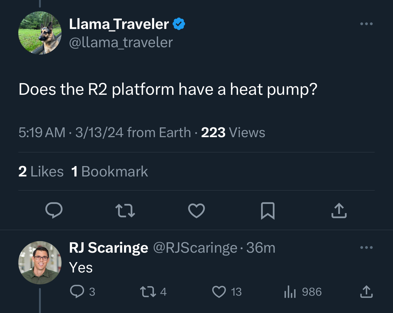 R2 / R3 has heat pump (confirmed by RJ) | Rivian Forum - R1T R1S R2 R3 ...