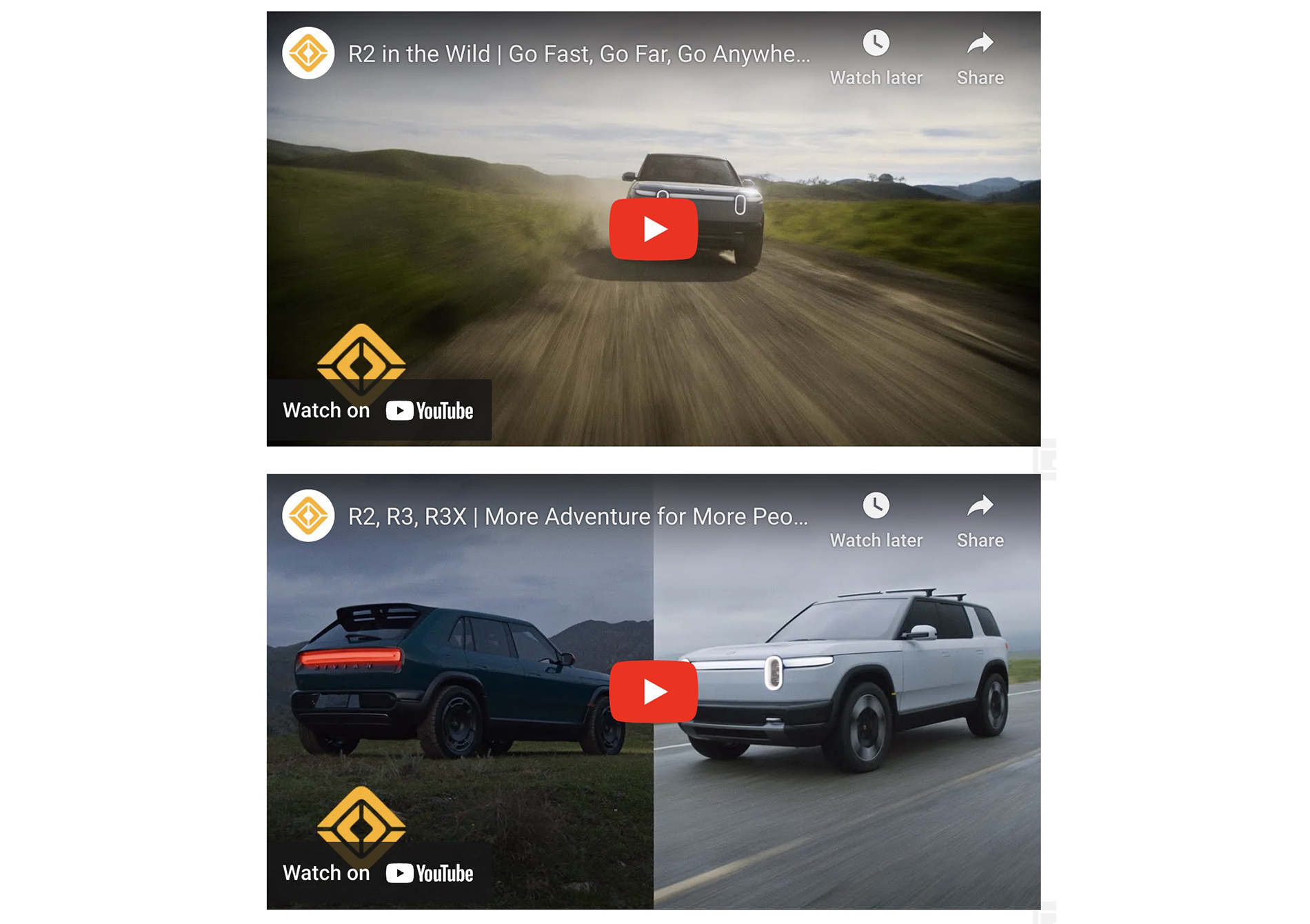Videos: R2 in the Wild | Go Fast, Go Far, Go Anywhere | Rivian + R3 and R3X | Rivian Forum - R1T ...