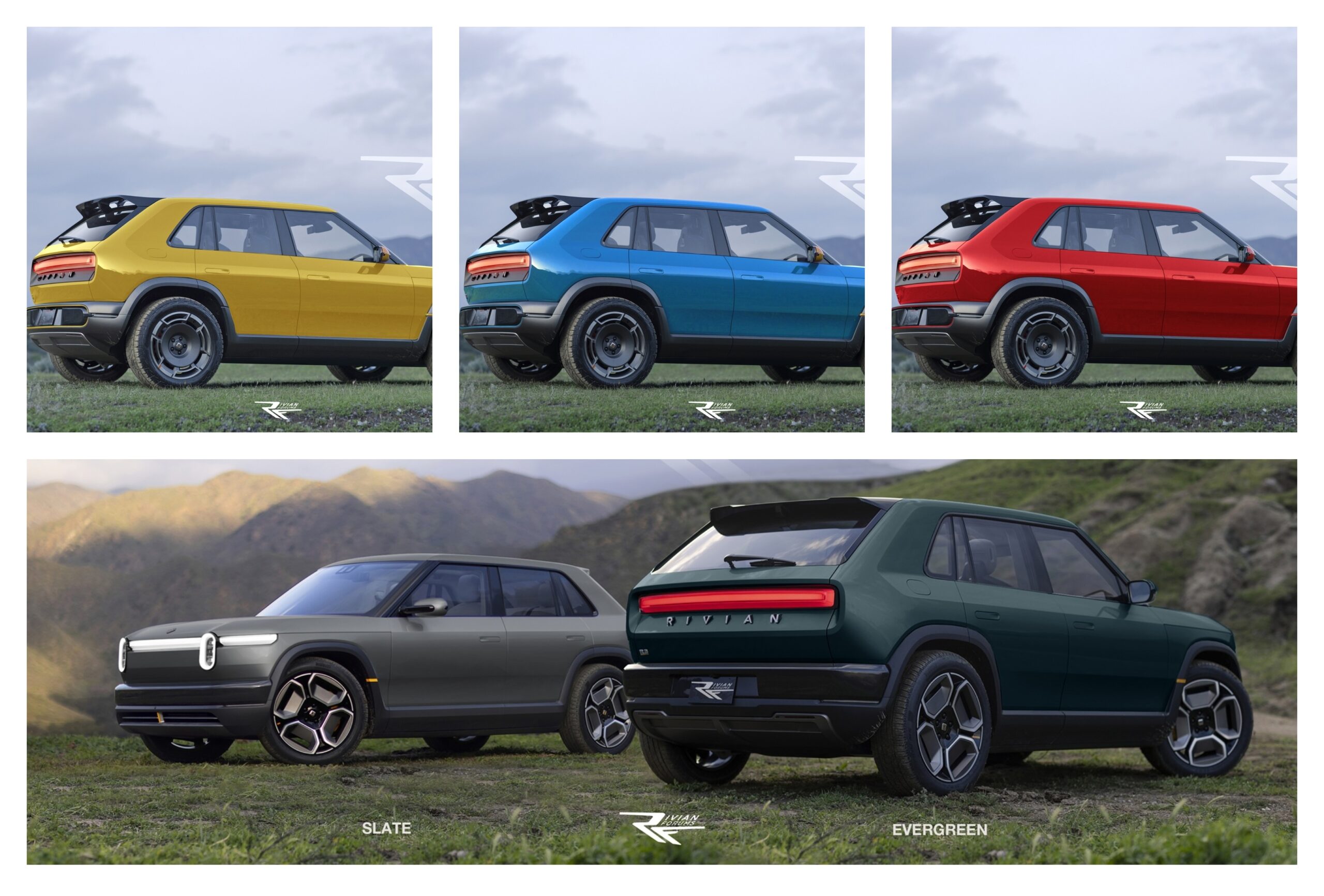 R3 + R3X Colors Previews ? | Rivian Forum - R1T R1S R2 R3 News, Specs ...