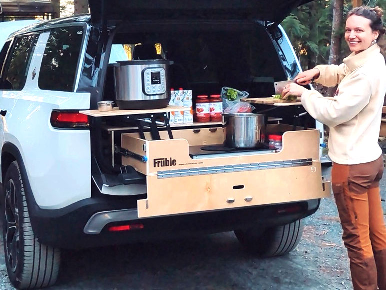 Rivian R1S Camper Kit / Camp Kitchen System by Fruble | Rivian Forum ...