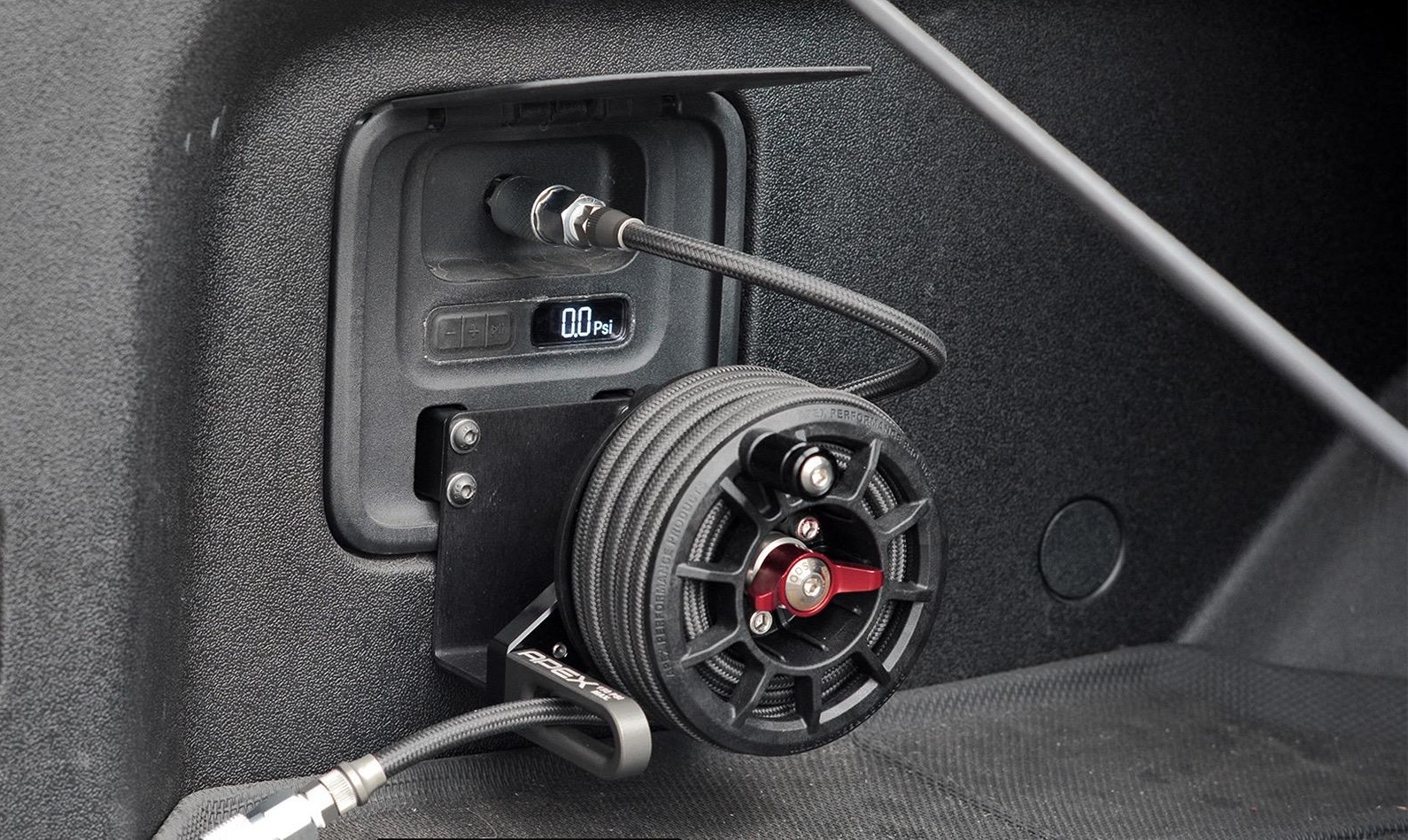 Apex Compact Air Hose Reel System in my R1T | Rivian Forum - R1T R1S R2 ...