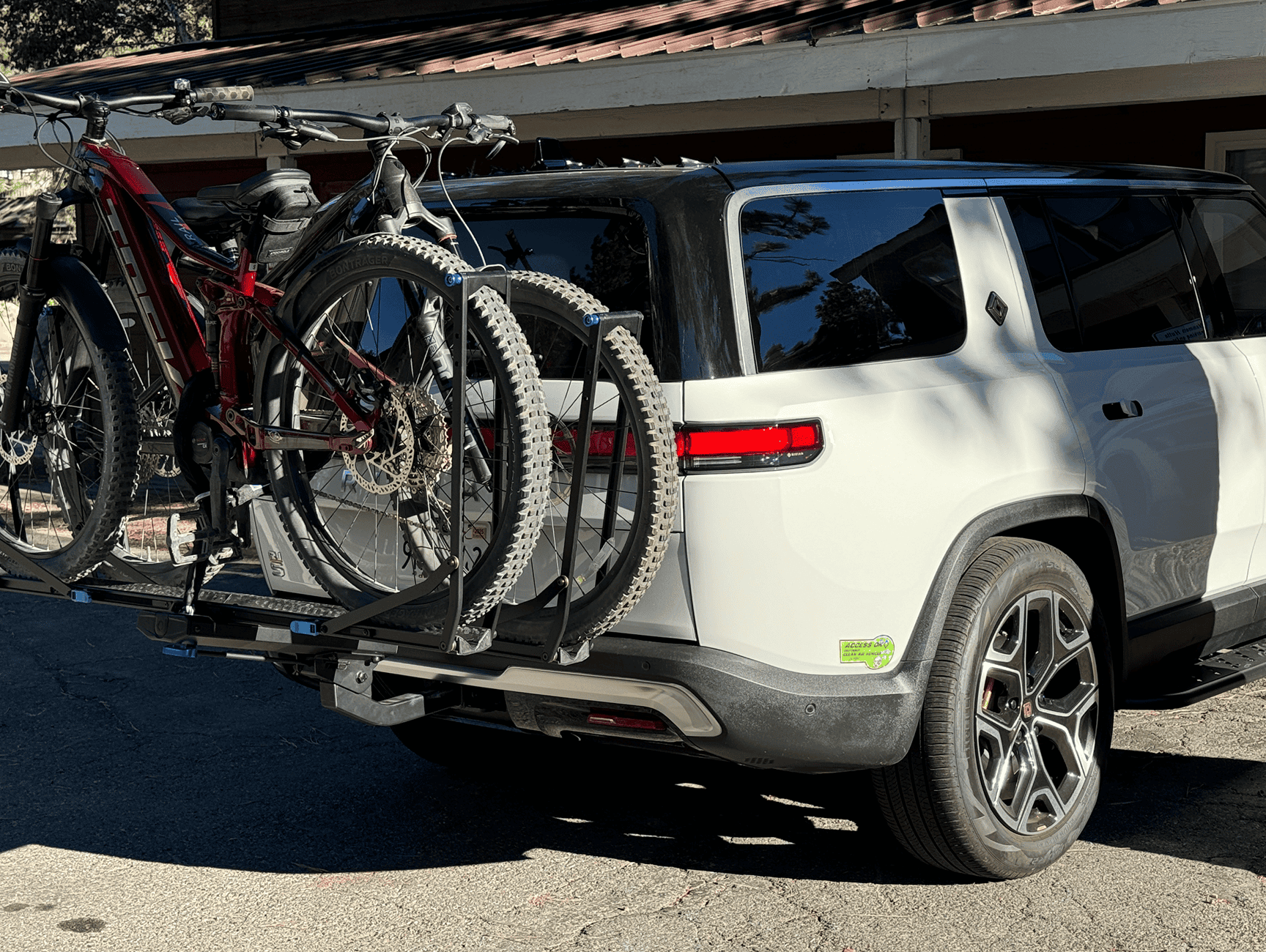 Round Trip to Mammoth from South OC w/ Hitch Mounted Bike Rack | Rivian ...