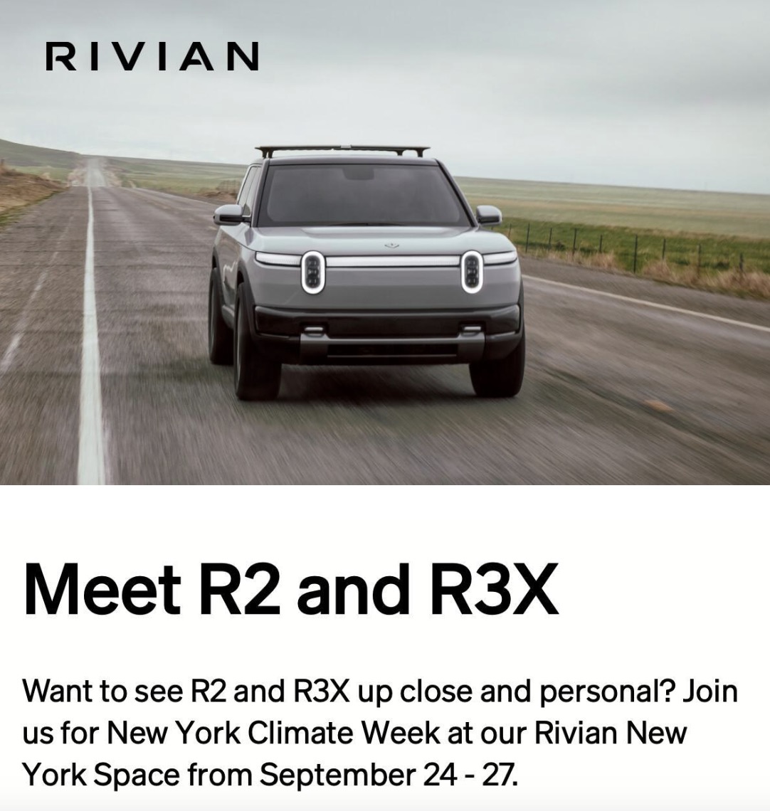 R2 and R3X in NYC September 24 ‑ 27 | Rivian Forum - R1T R1S R2 R3 News, Specs, Models, RIVN ...