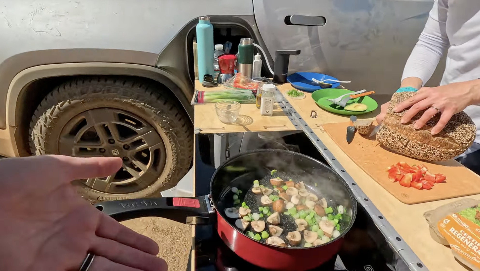 Cooking on the Thunderbolt Camp Kitchen | Rivian Forum - R1T R1S R2 R3 ...